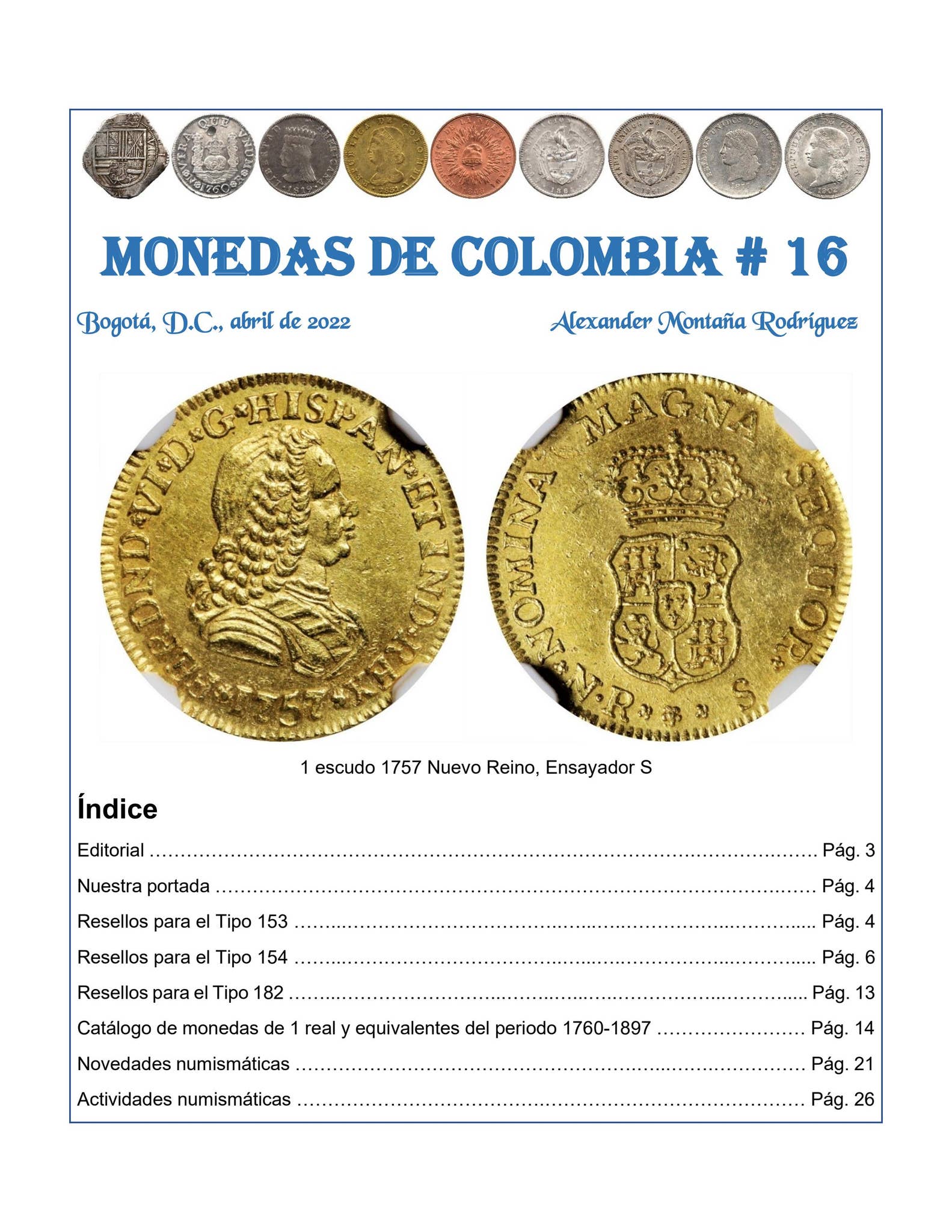 Monedas de Colombia / Coins of Colombia by ALEXANDER MONTAÑA RODRÍGUEZ ...