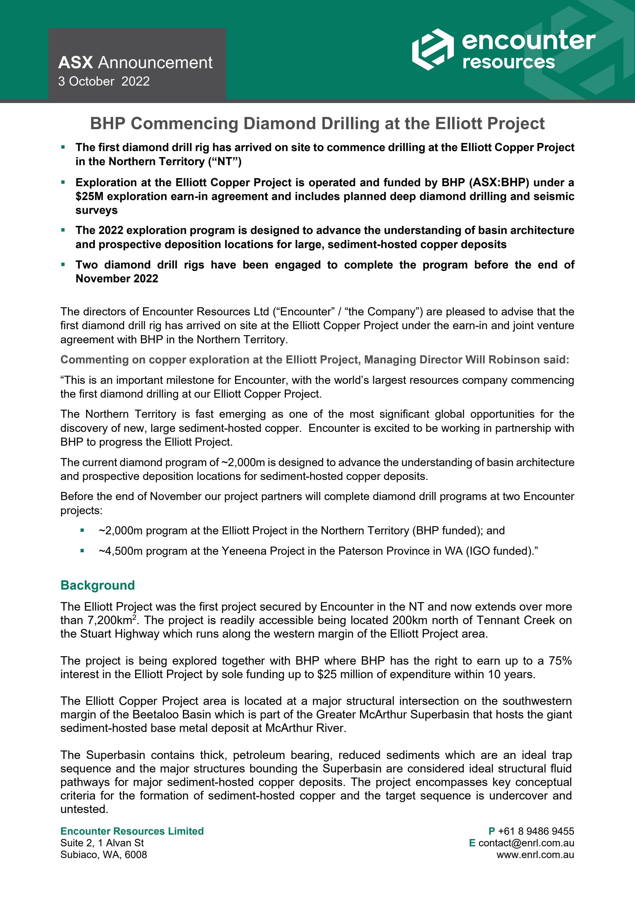 COPPER - BHP ELLIOTT COPPER PROJECT by CFX Network, LLC - Issuu