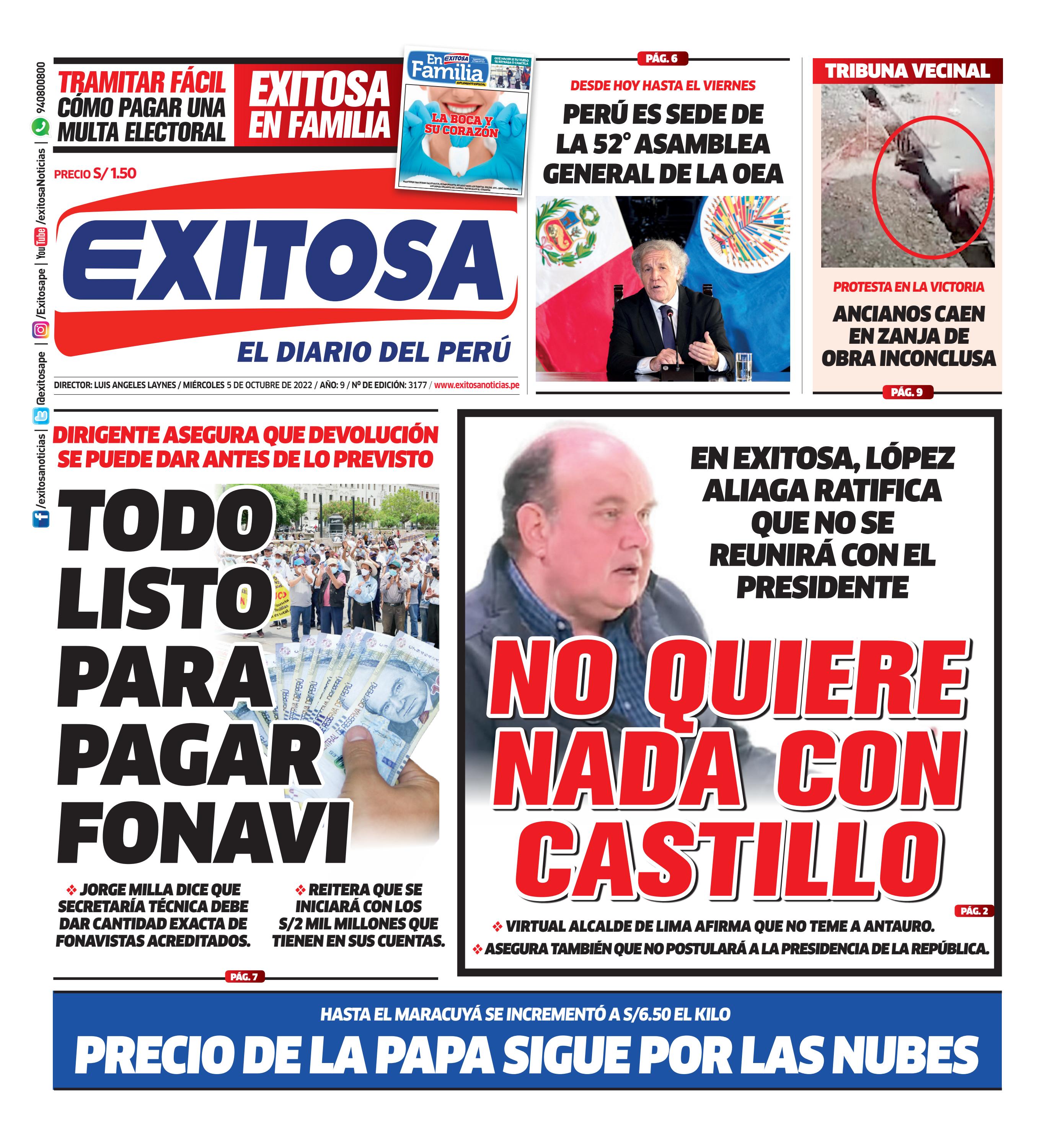 Diario Exitosa Lima (Miércoles 05 de Octubre del 2022) by Diario ...