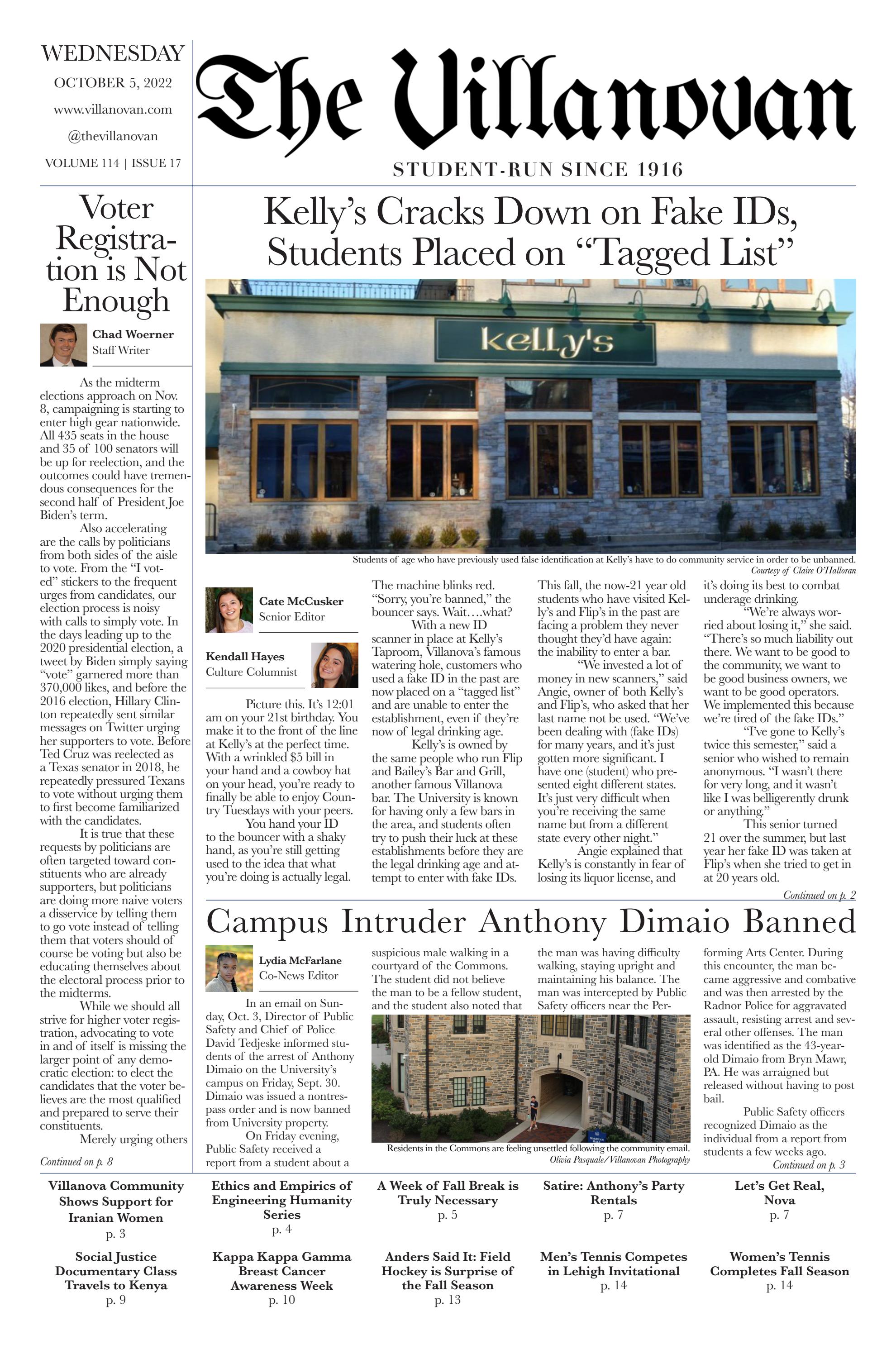 The Villanovan | Volume 114, Issue 17: October 5, 2022 by The ...