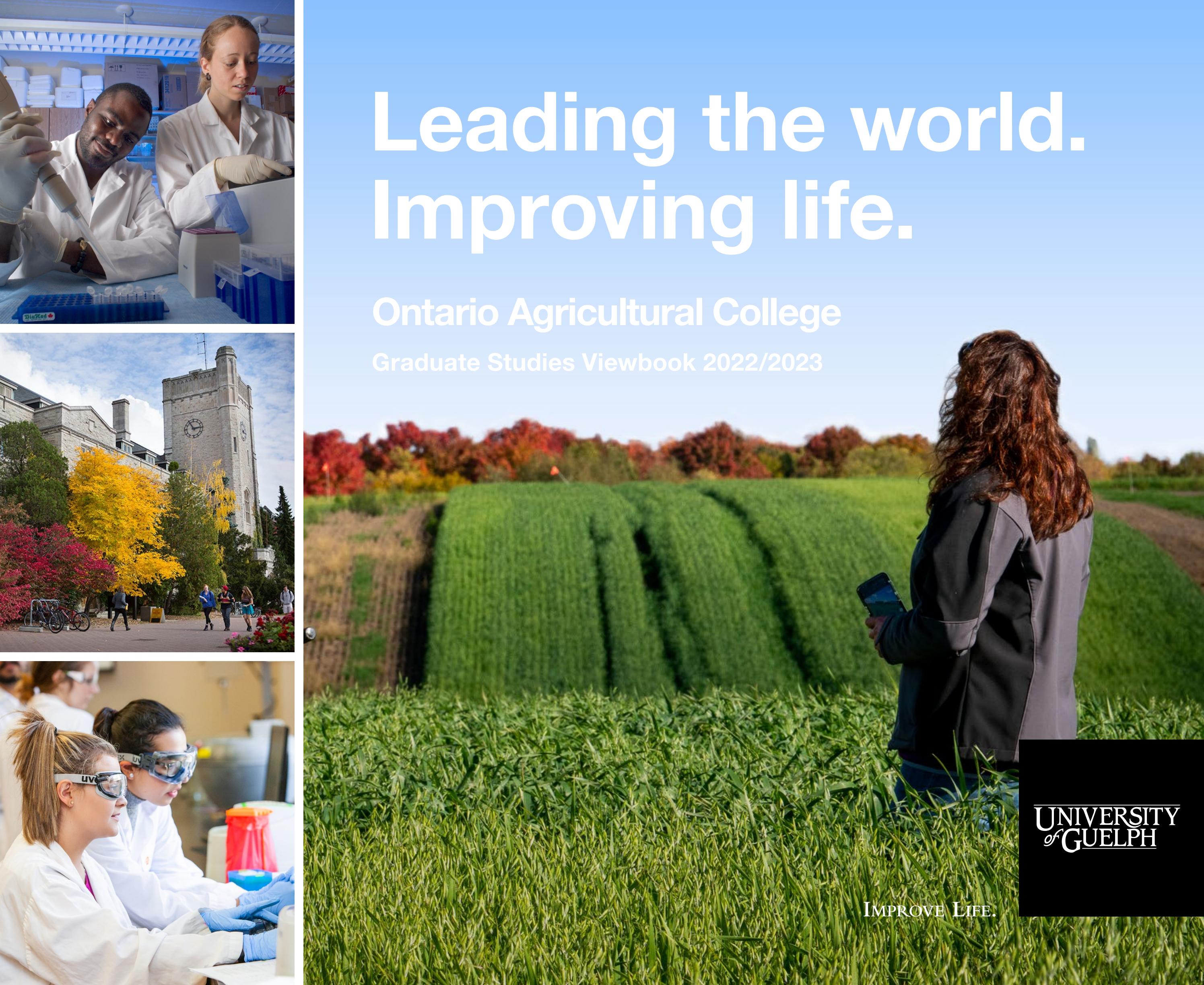 Ontario Agricultural College Graduate Studies Viewbook by OAC Graduate ...