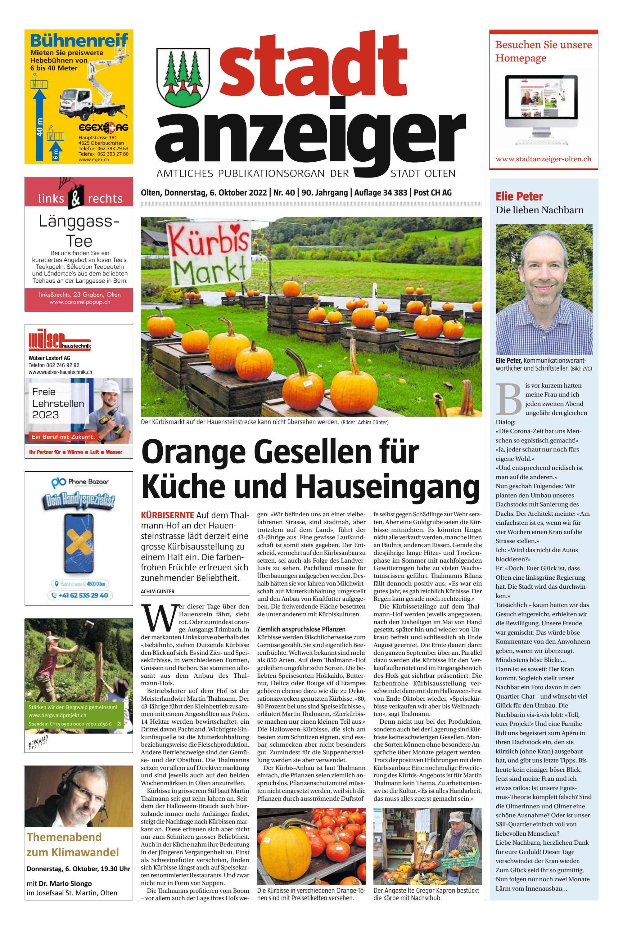 40_2022_Stadtanzeiger_Olten by AZ-Anzeiger - Issuu