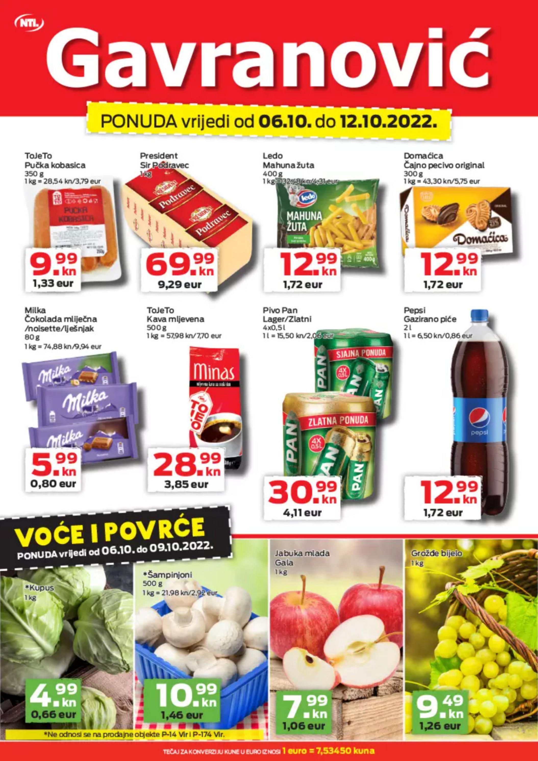 Gavranović katalog supermarket od 06.-12.10.2022 by Catalog.hr - Issuu