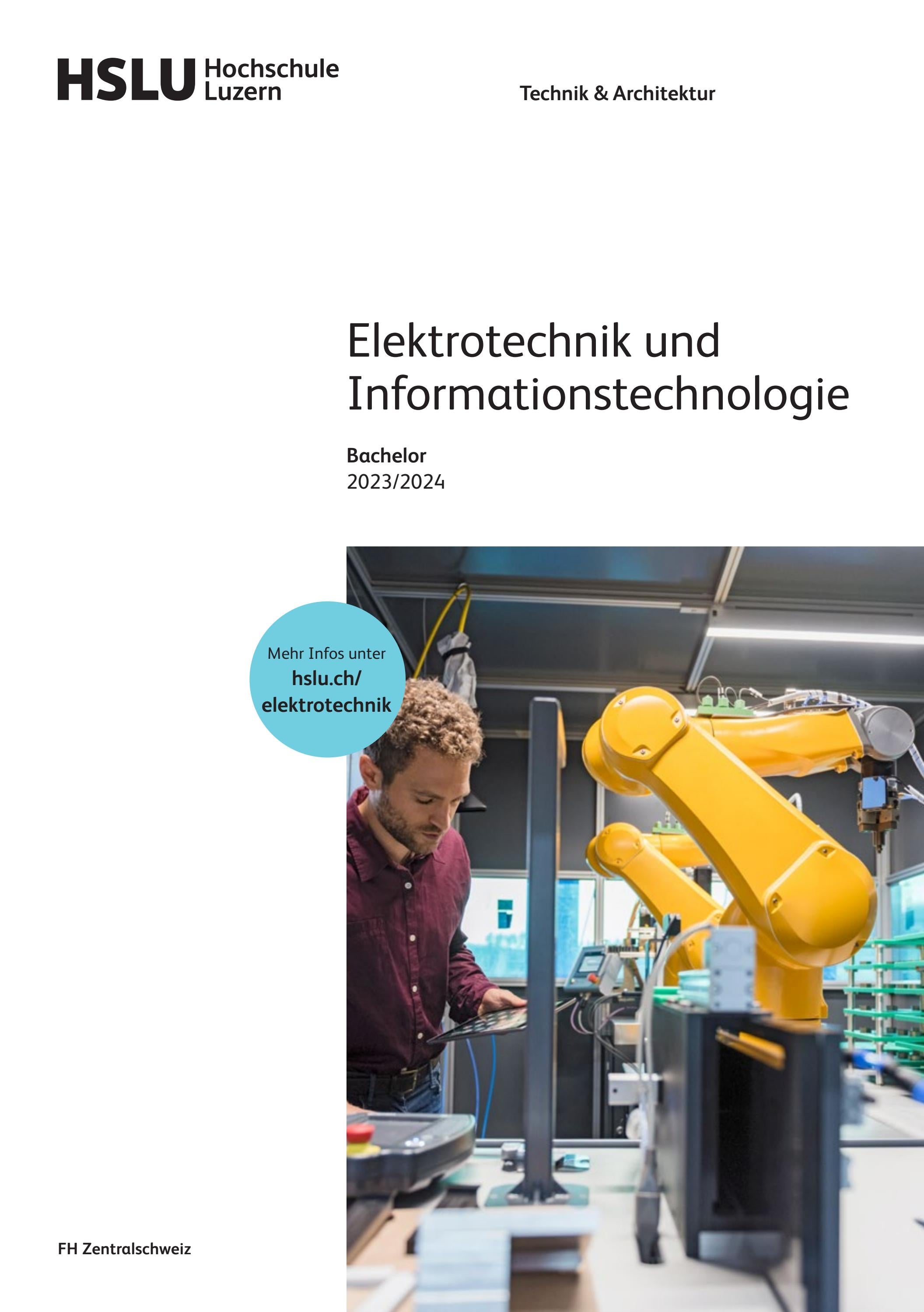 Studienführer Bachelor Elektrotechnik und Informationstechnologie 2023/2024 by Hochschule Luzern ...