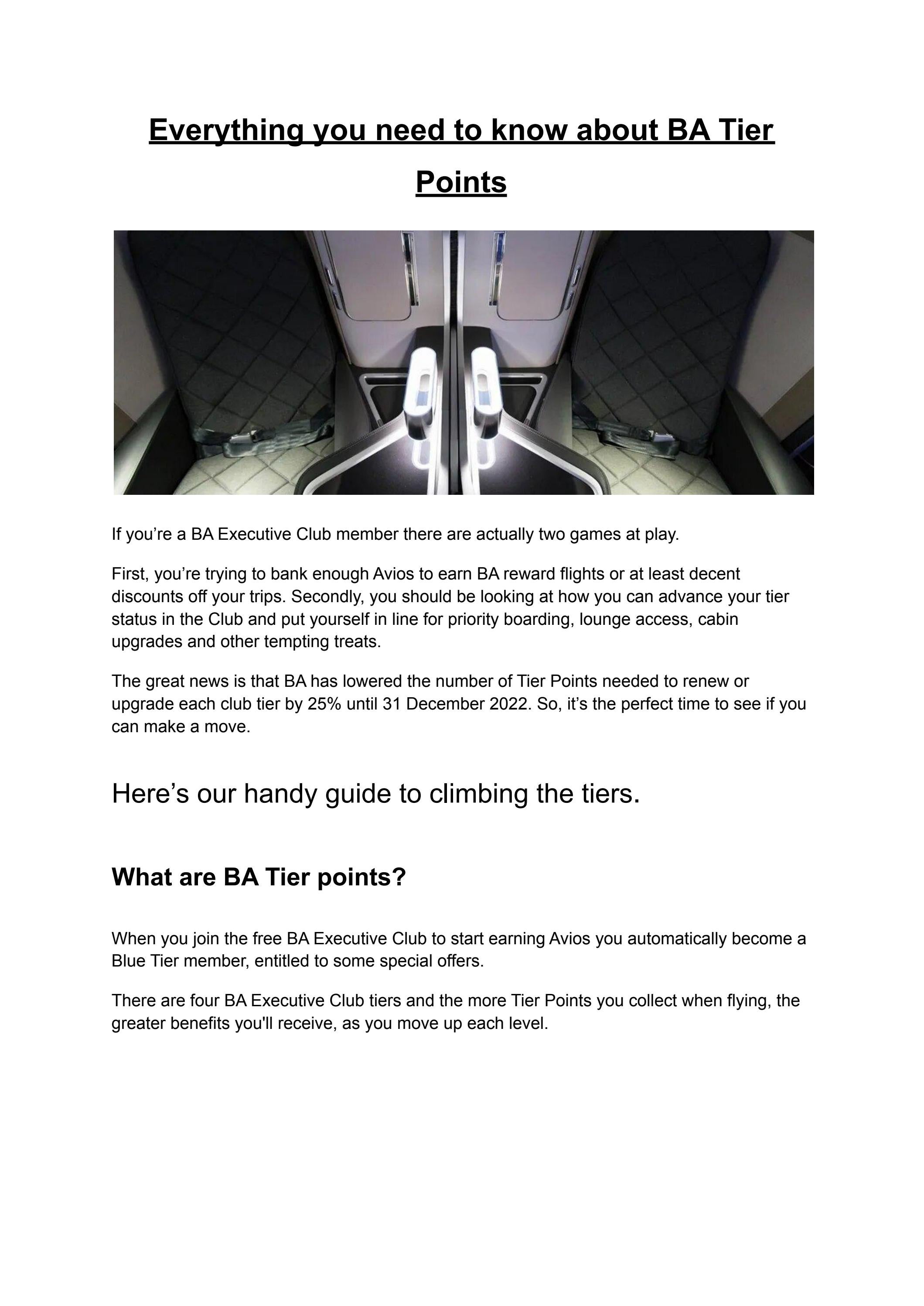 Everything you need to know about BA Tier Points by Marketing Team - Issuu