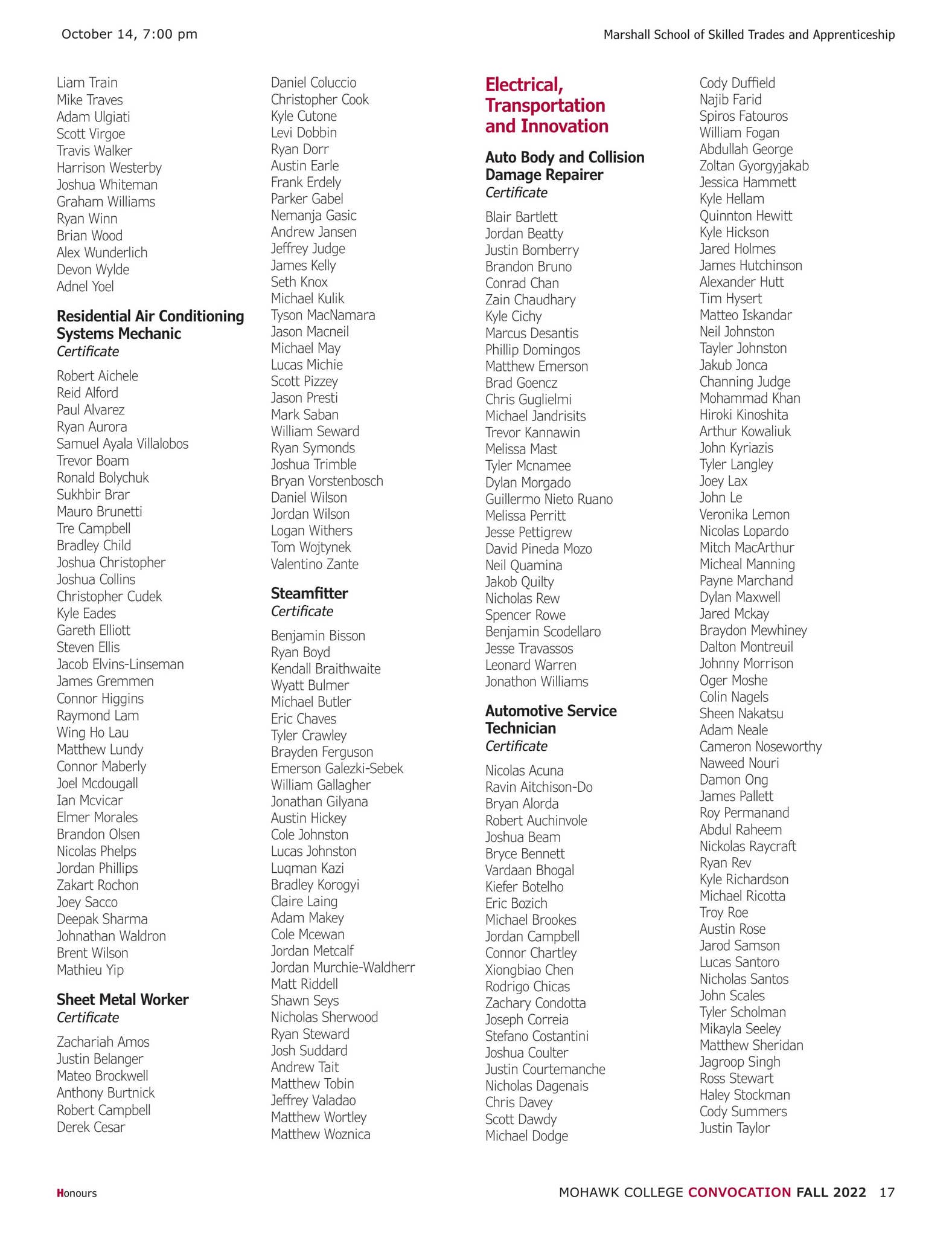 Fall 2022 Convocation Program by Mohawk College - Issuu