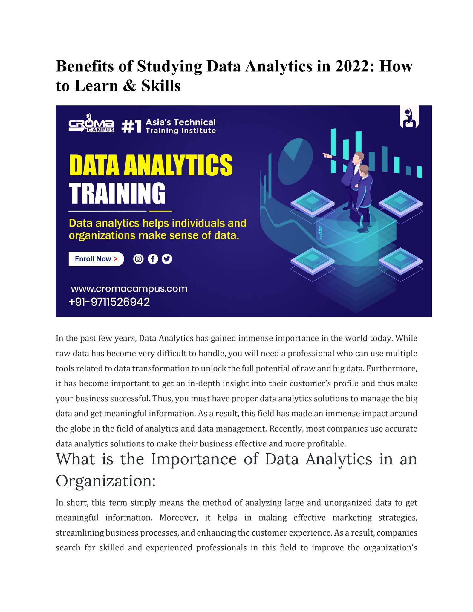 Benefits of Studying Data Analytics in 2022: How to Learn & Skills by ...