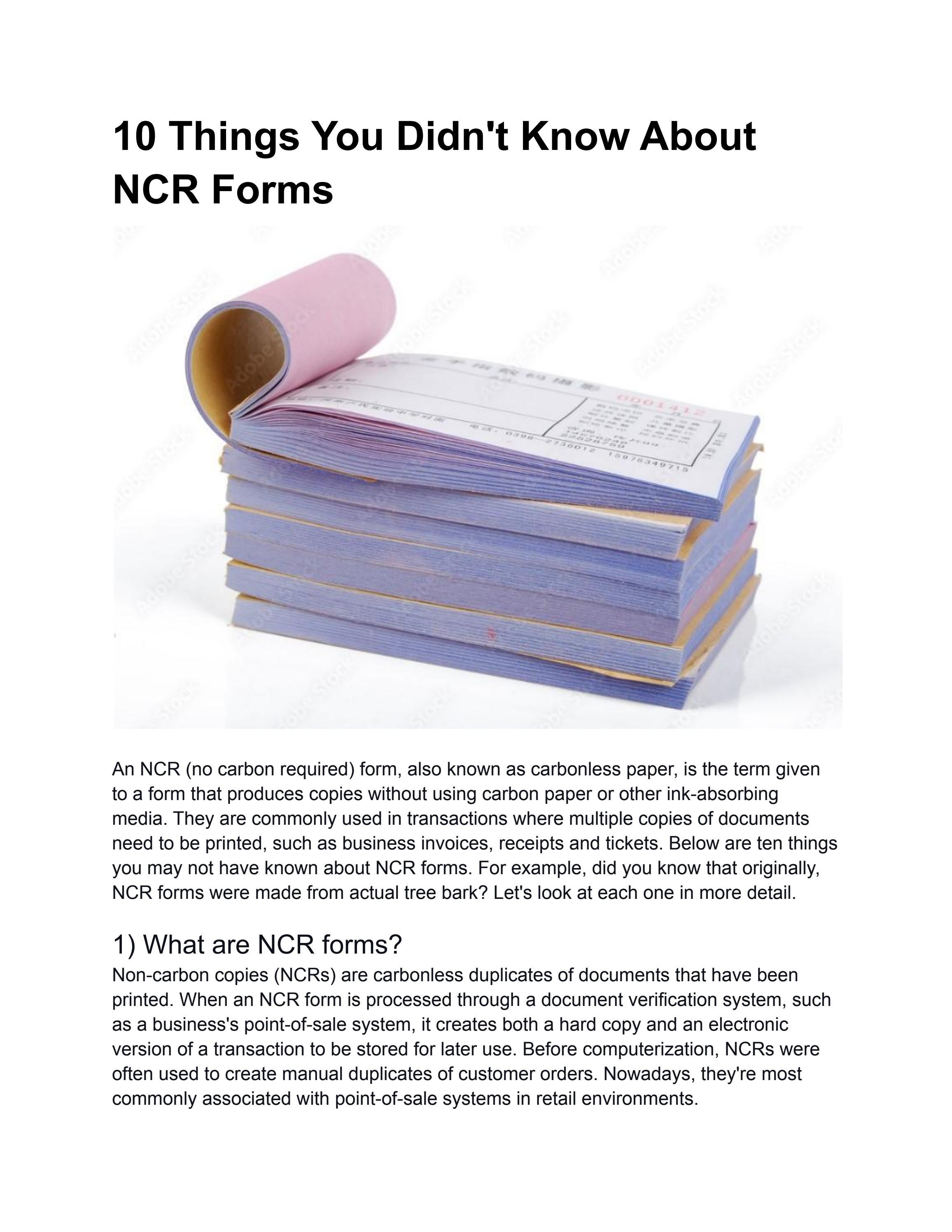 NCR Paper by jacquelinebisset - Issuu