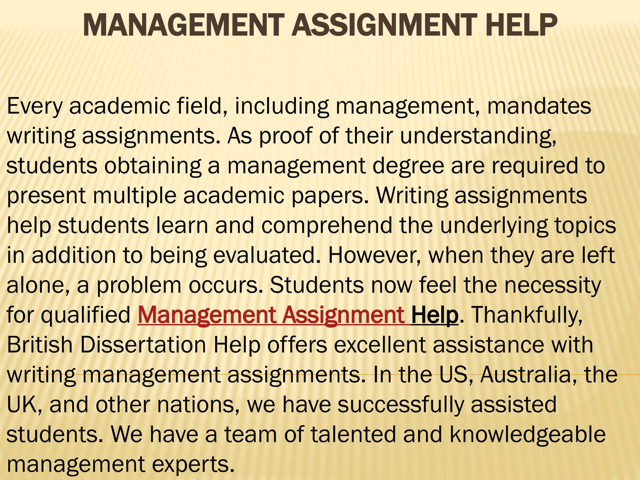 Management Assignment Help by British Dissertation Help - Issuu