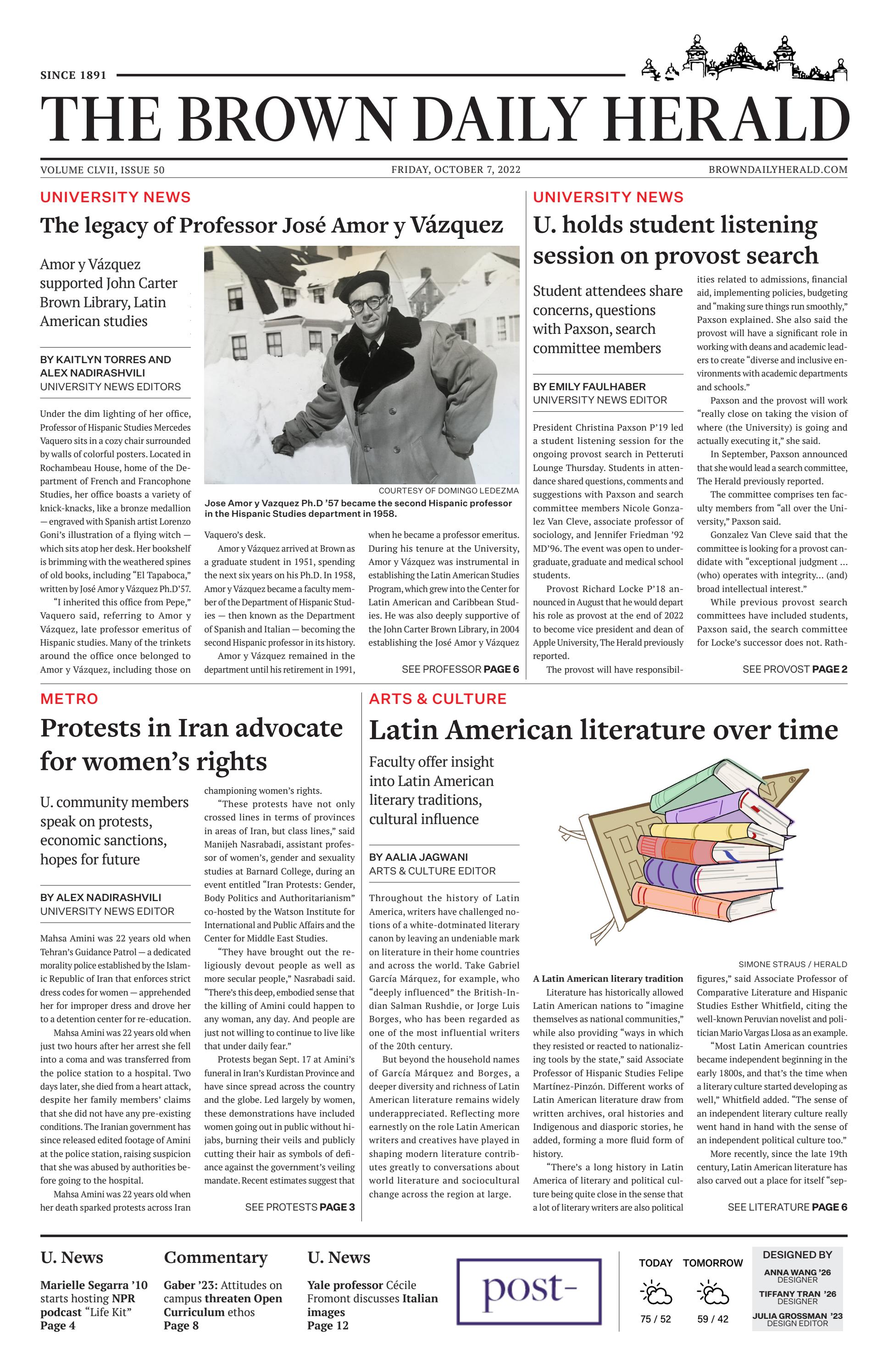 Friday, October 7th, 2022 by The Brown Daily Herald - Issuu
