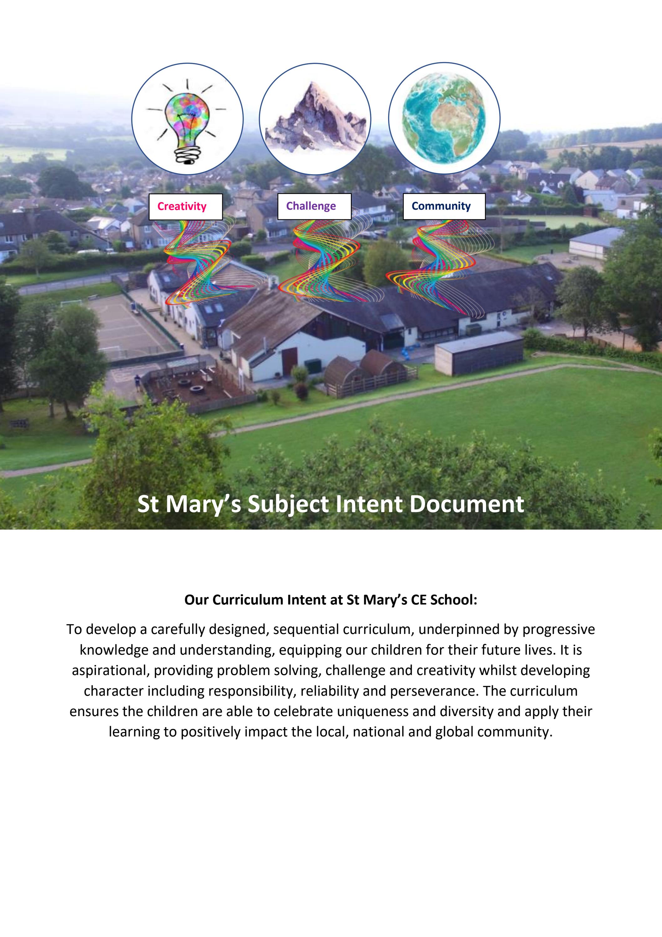 Curriculum Intent by stmarys-kl - Issuu