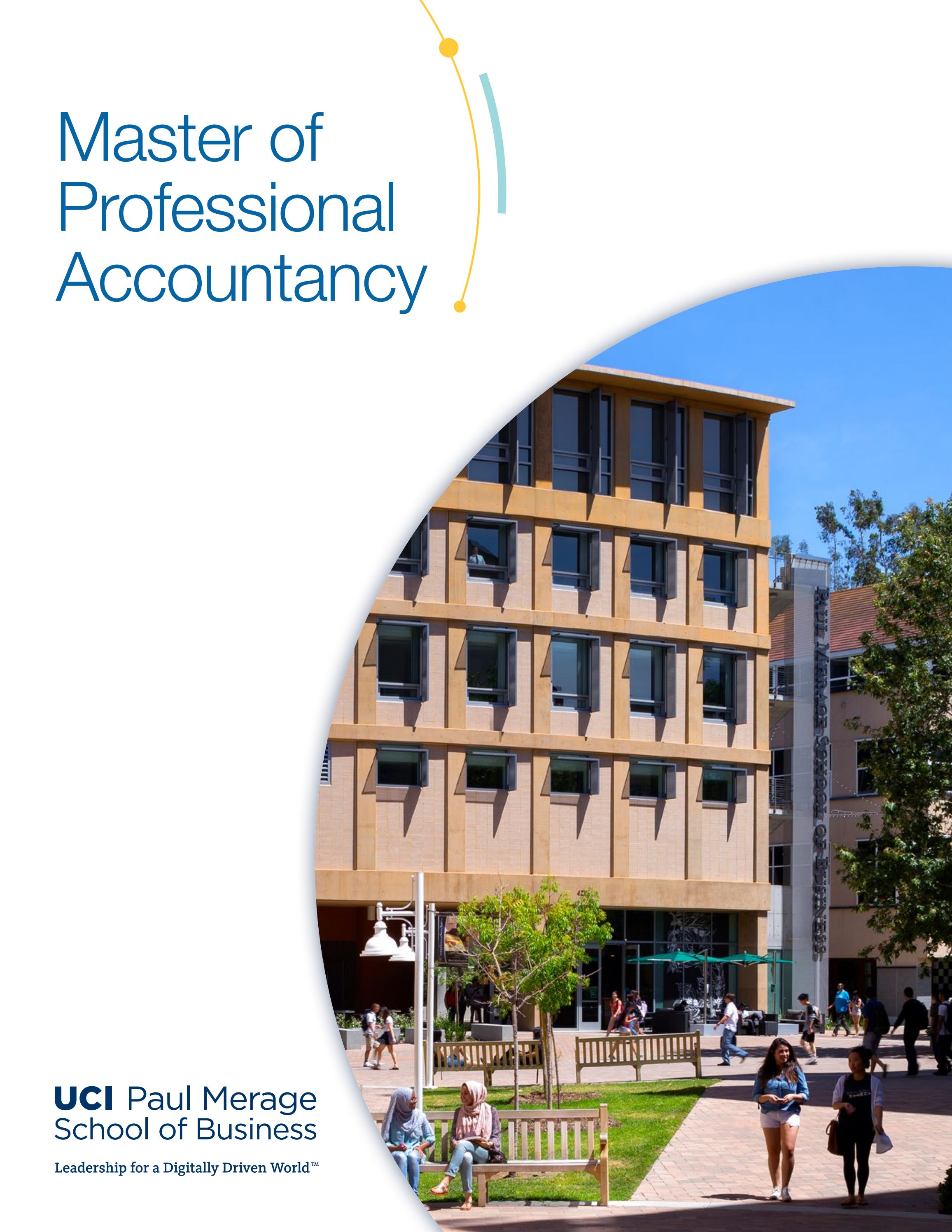 Master of Professional Accountancy brochure by UCI Paul Merage School ...