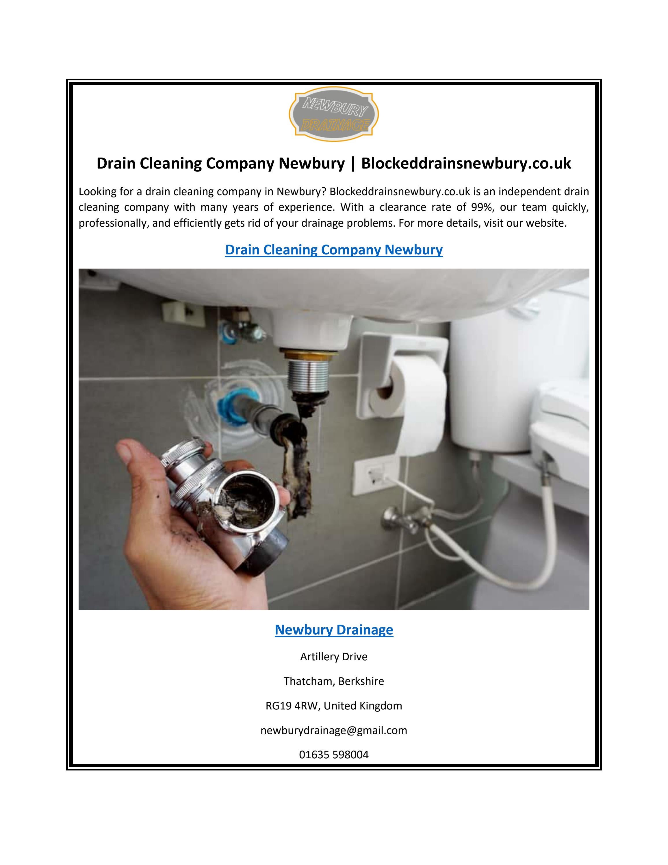 Drain Cleaning Company Newbury | Blockeddrainsnewbury.co.uk by Newbury ...