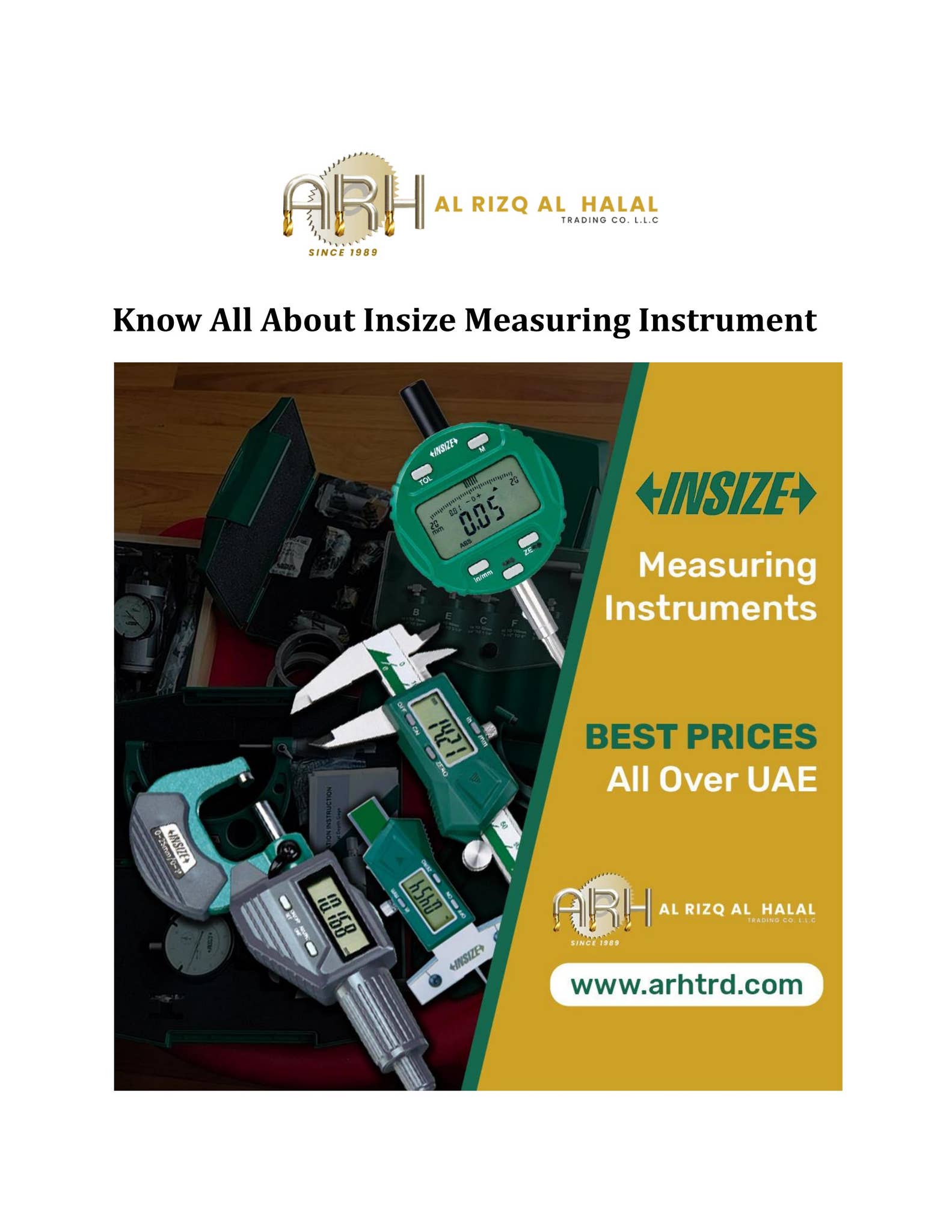 Know All About Insize Measuring Instrument by AL RIZQ AL HALAL TRADING - Issuu
