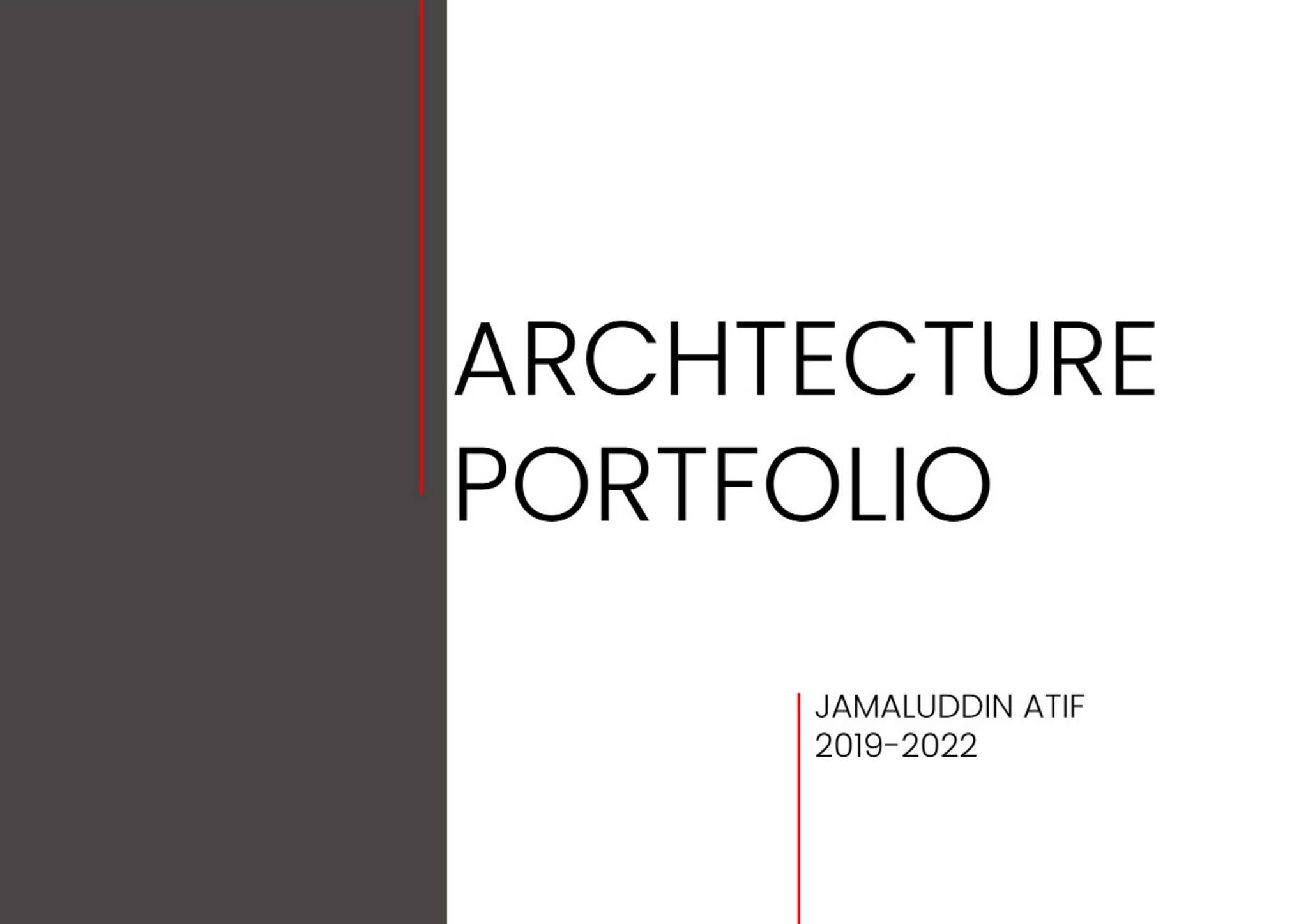 ARCHITECTURE PORTFOLIO by Jamaluddin Atif - Issuu
