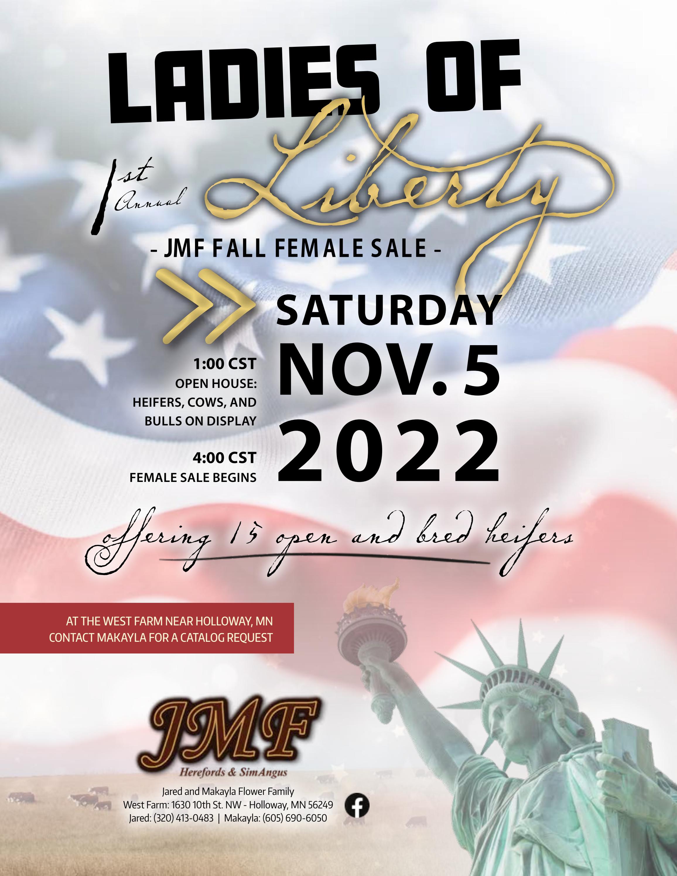 JMF Ladies of Liberty | 2022 Fall Female Sale by The Stockman - Issuu