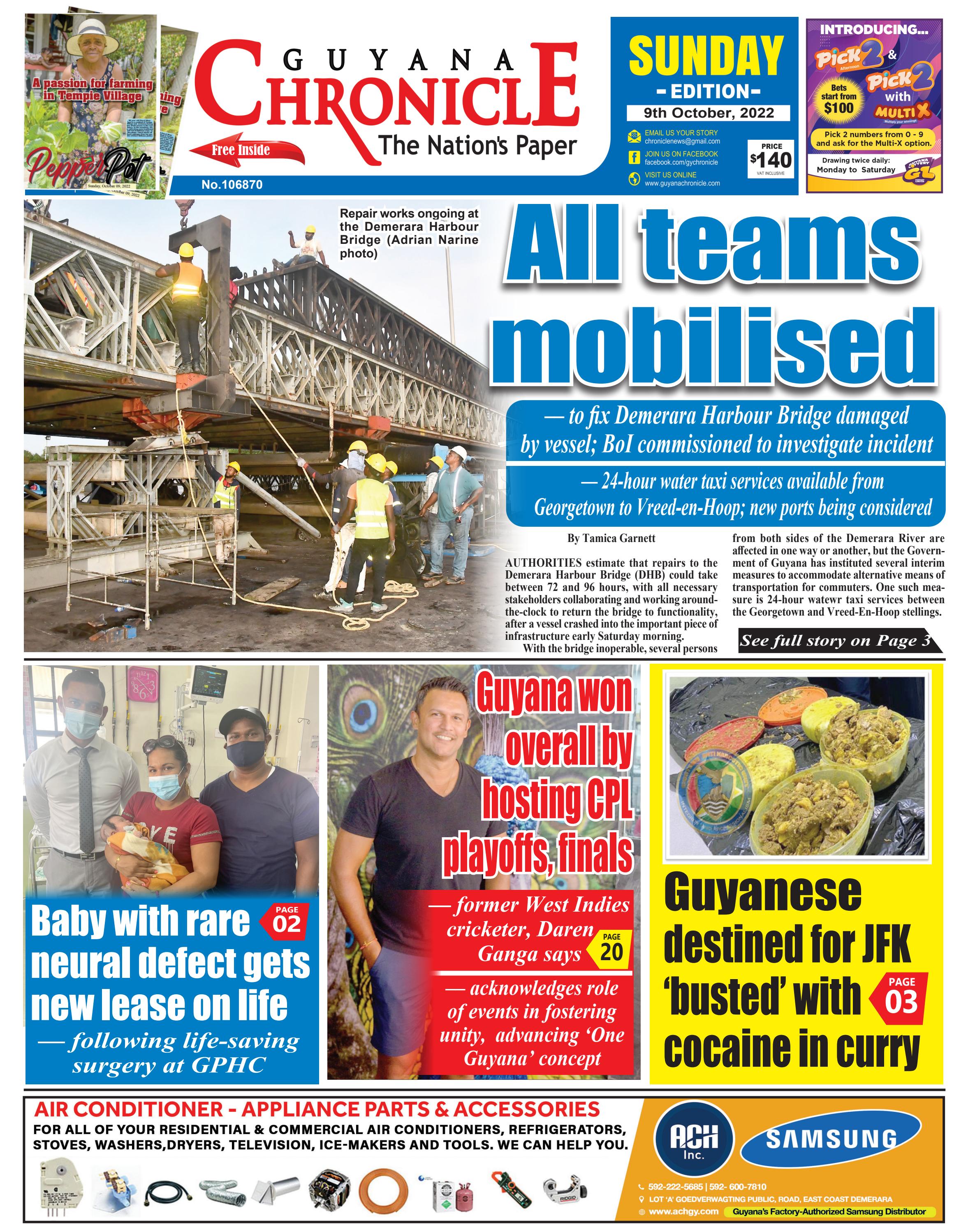 Guyana Chronicle E-Paper 09-10-2022 by Guyana Chronicle - Issuu