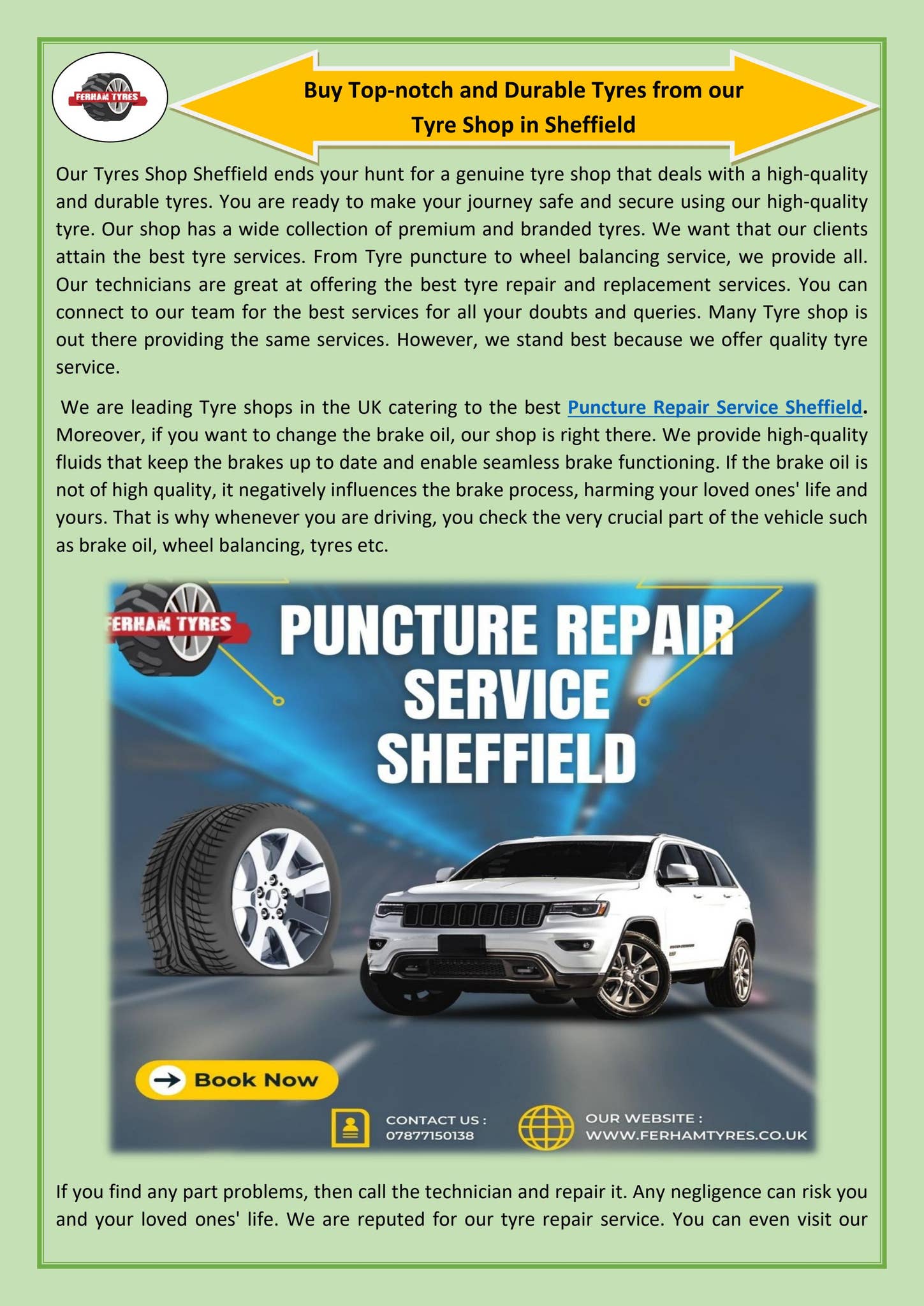 Buy Top-notch and Durable Tyres from our Tyre Shop in Sheffield by ...