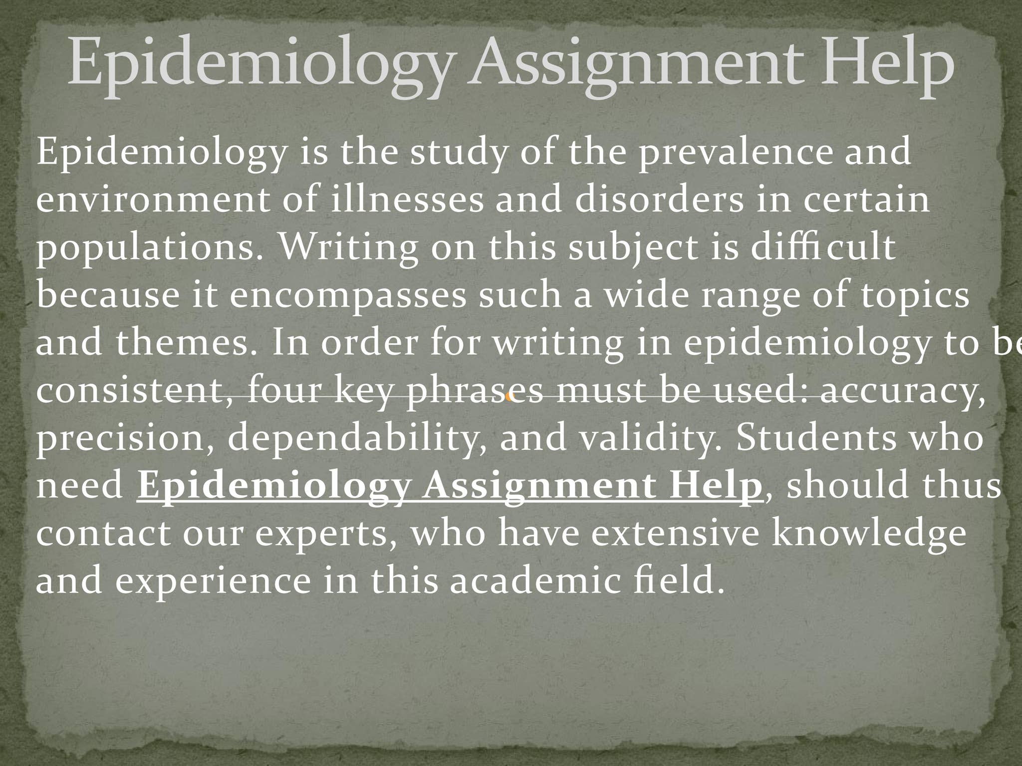 Epidemiology Assignment Help by British Dissertation Help - Issuu