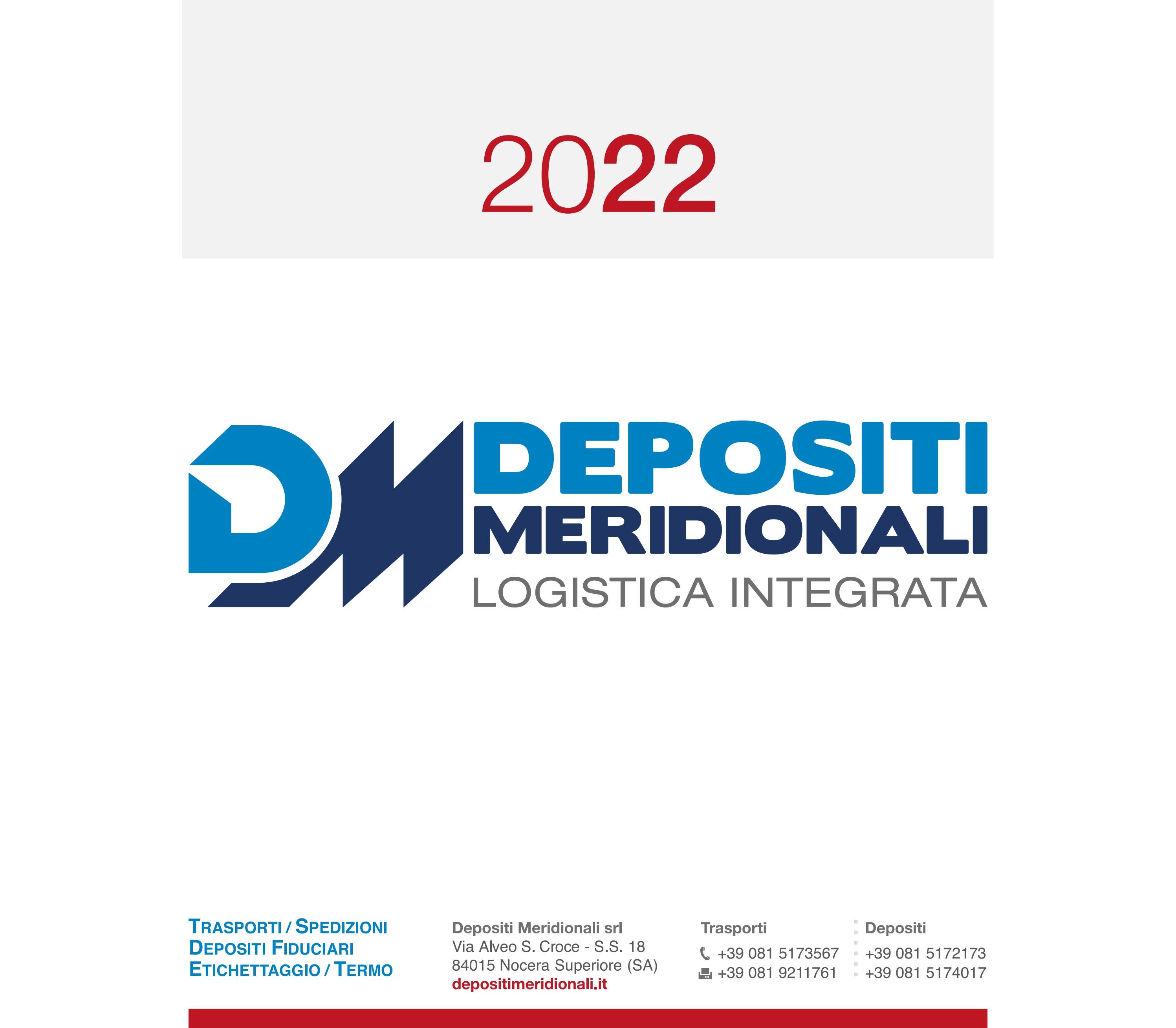 Depositi Meridionali Calendario 2022 by AGS comunica - Issuu