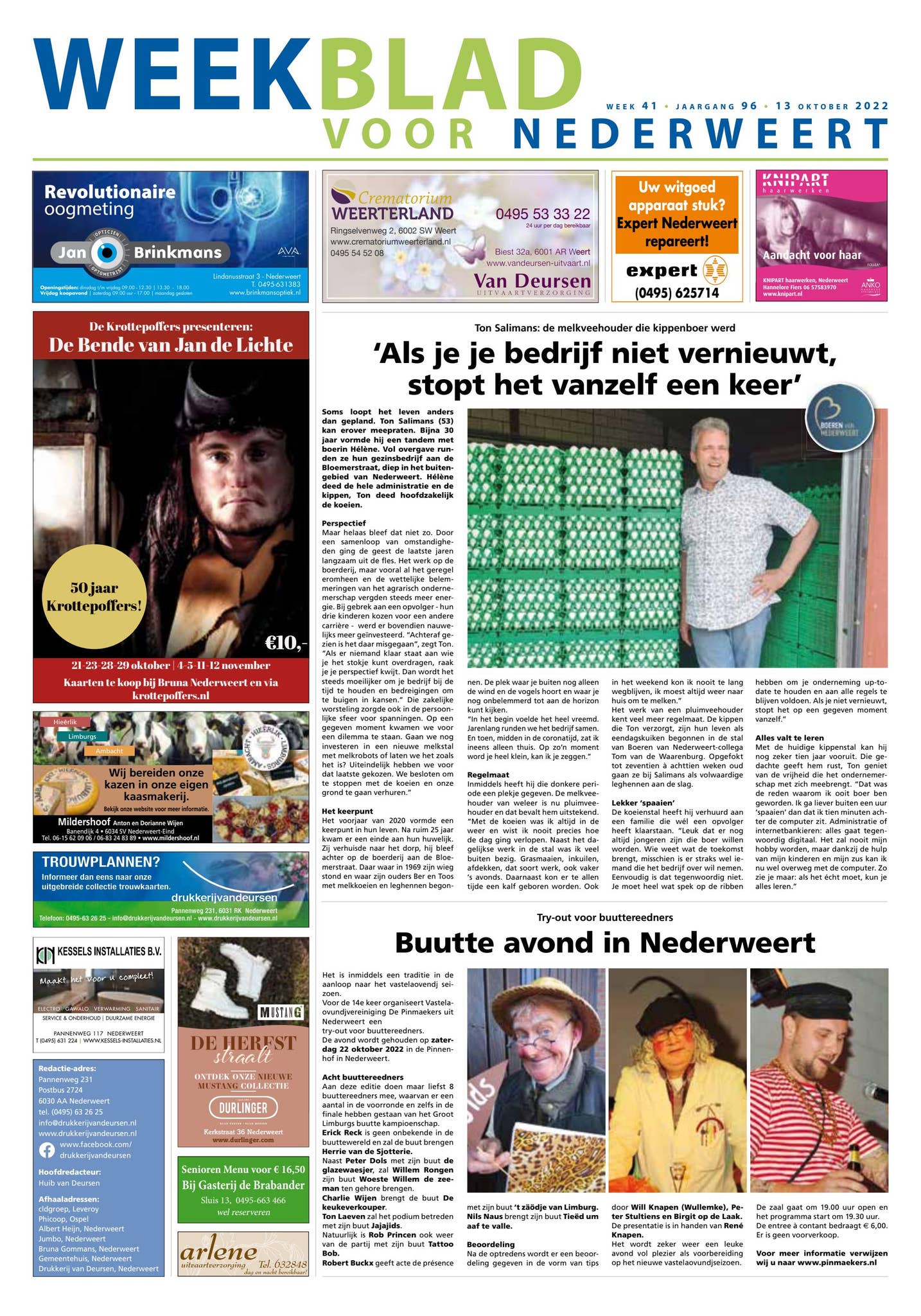 Week 41 2022 by Weekblad Nederweert - Issuu