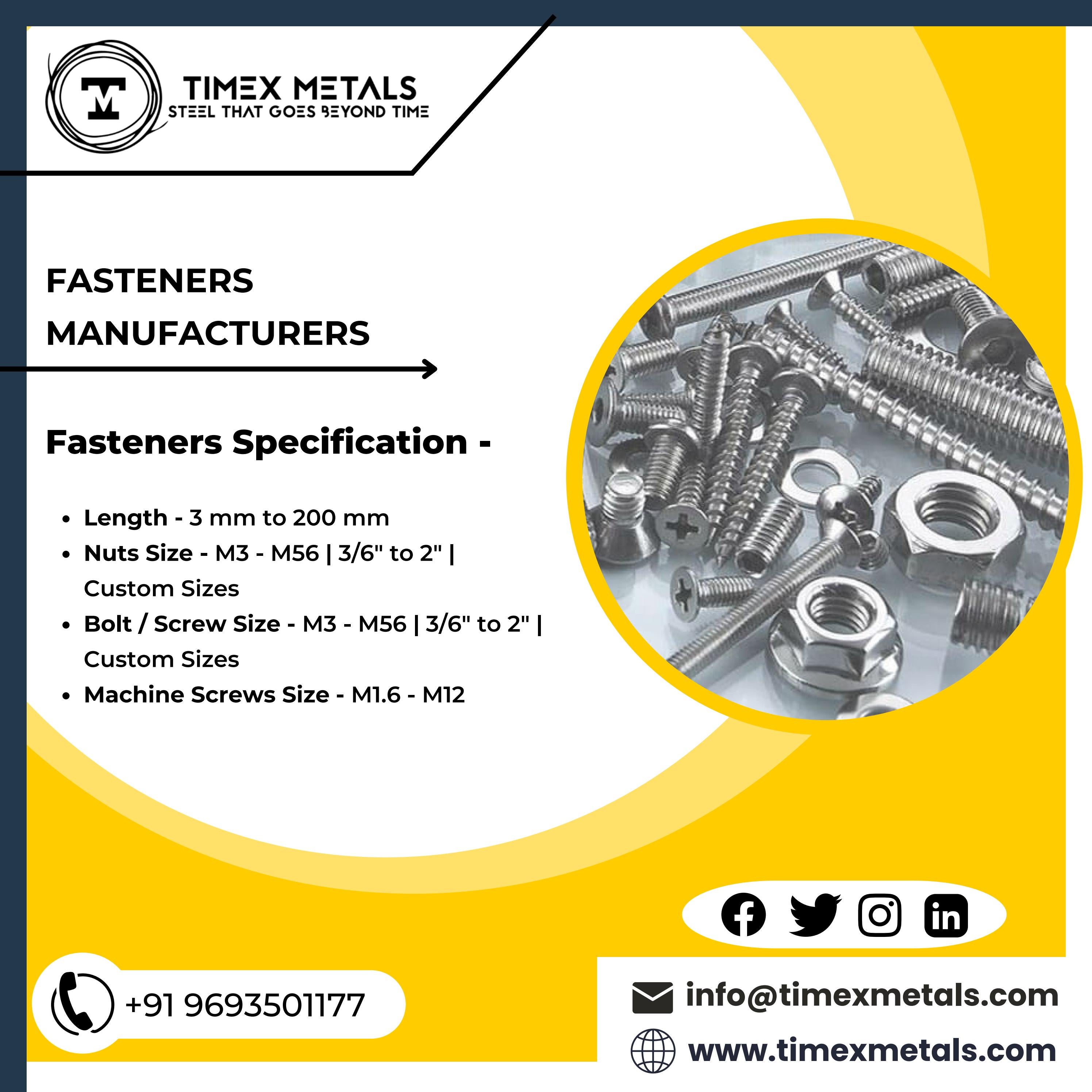 Fasteners | Nuts | Round Bars |Timex Metal by Timex Metals - Issuu