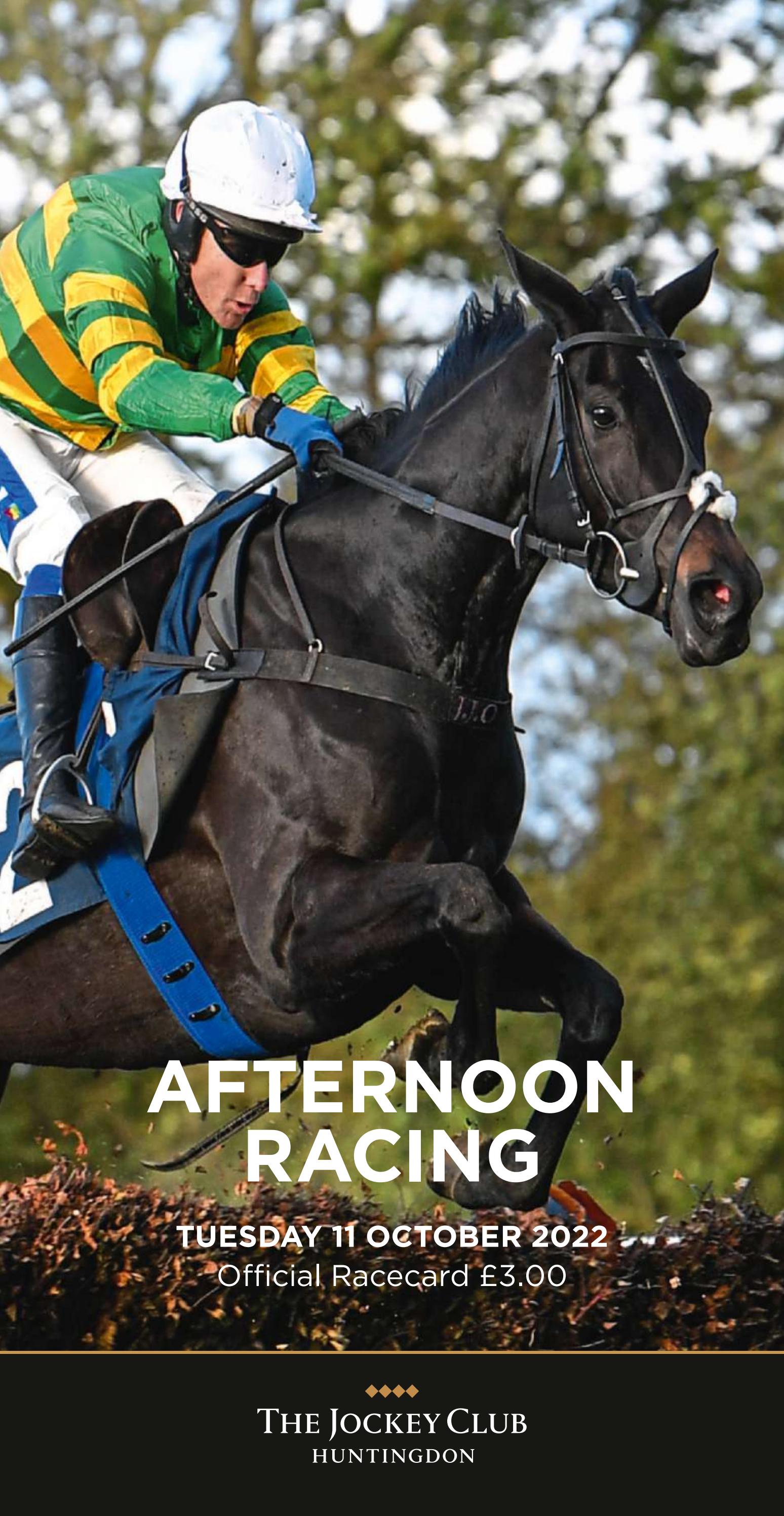 Huntingdon Racecard - Tuesday 11th October by Weatherbys - Issuu