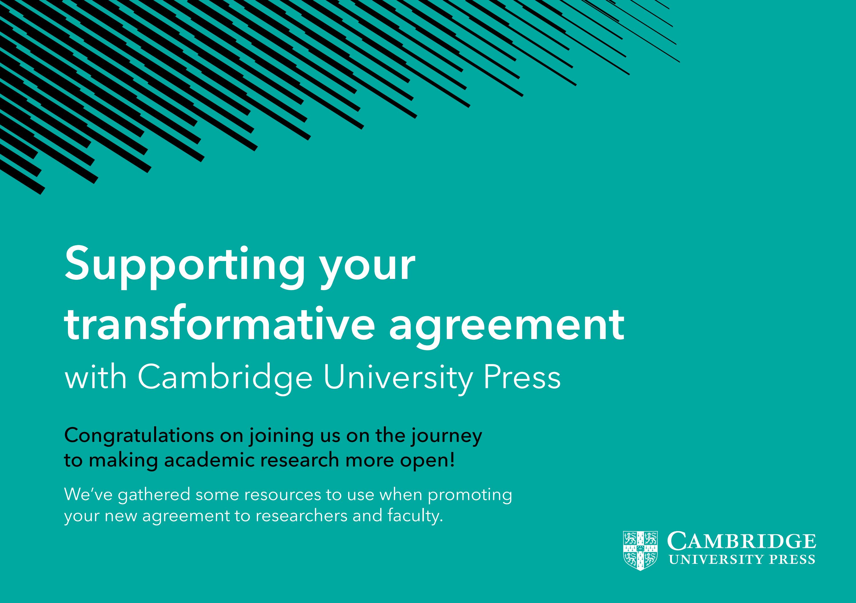 Transformative Agreement Toolkit 2022 by Cambridge University Press - Issuu