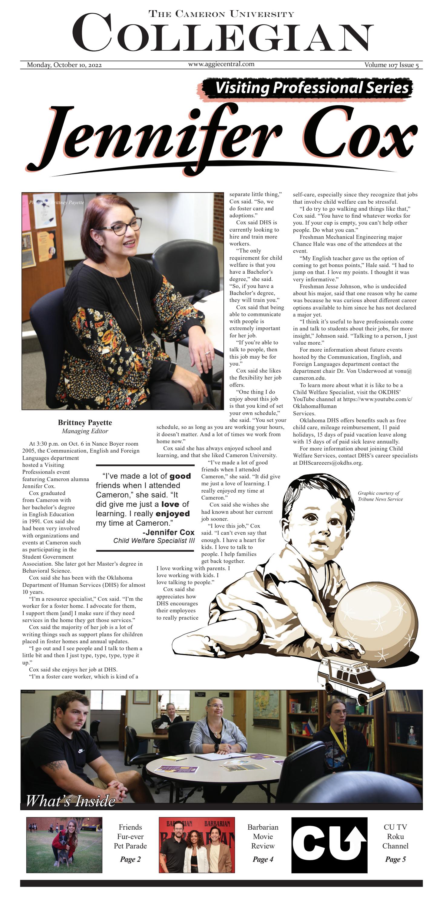 The Cameron Collegian - October 10th, 2022 by Cameron University ...