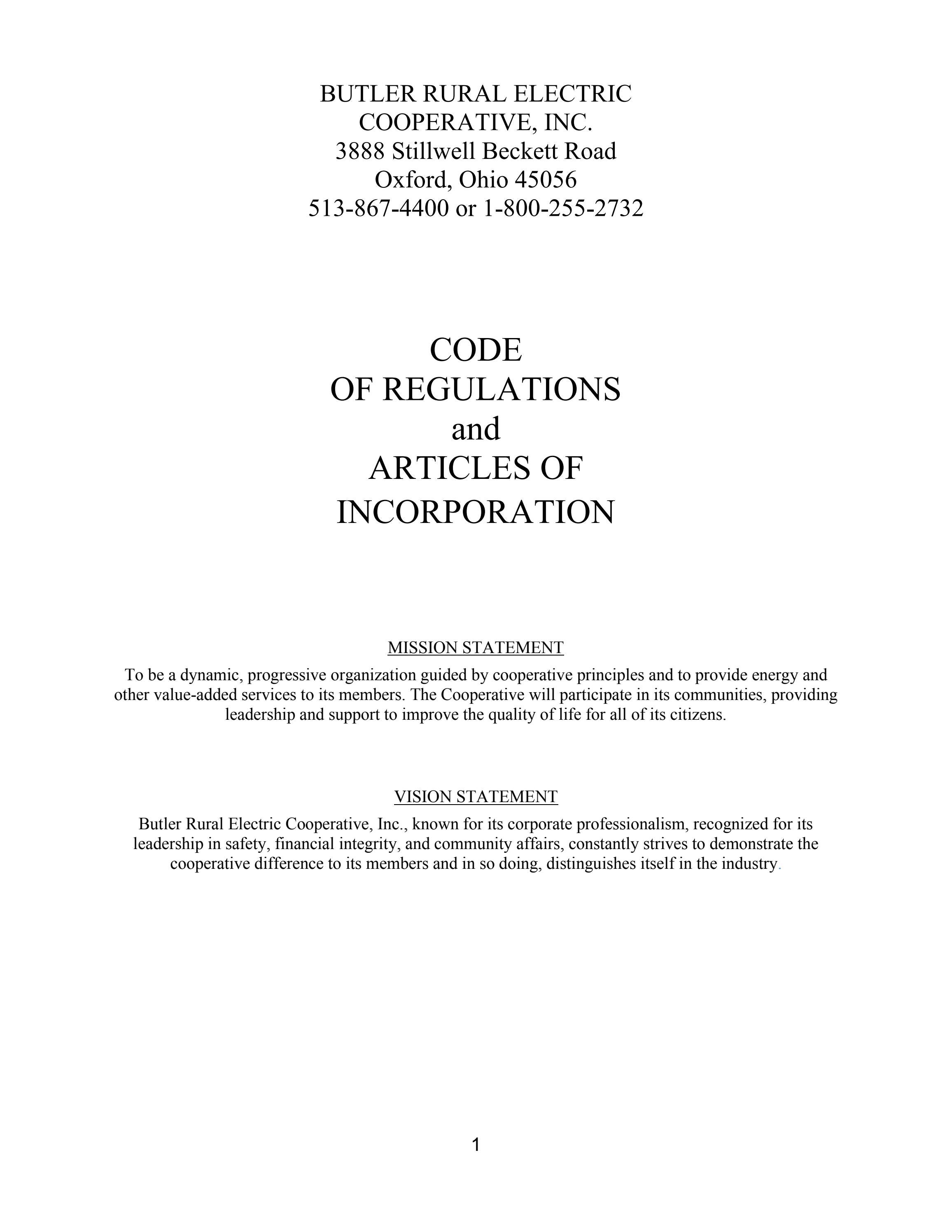 Code Of Regulations By ButlerRural Issuu