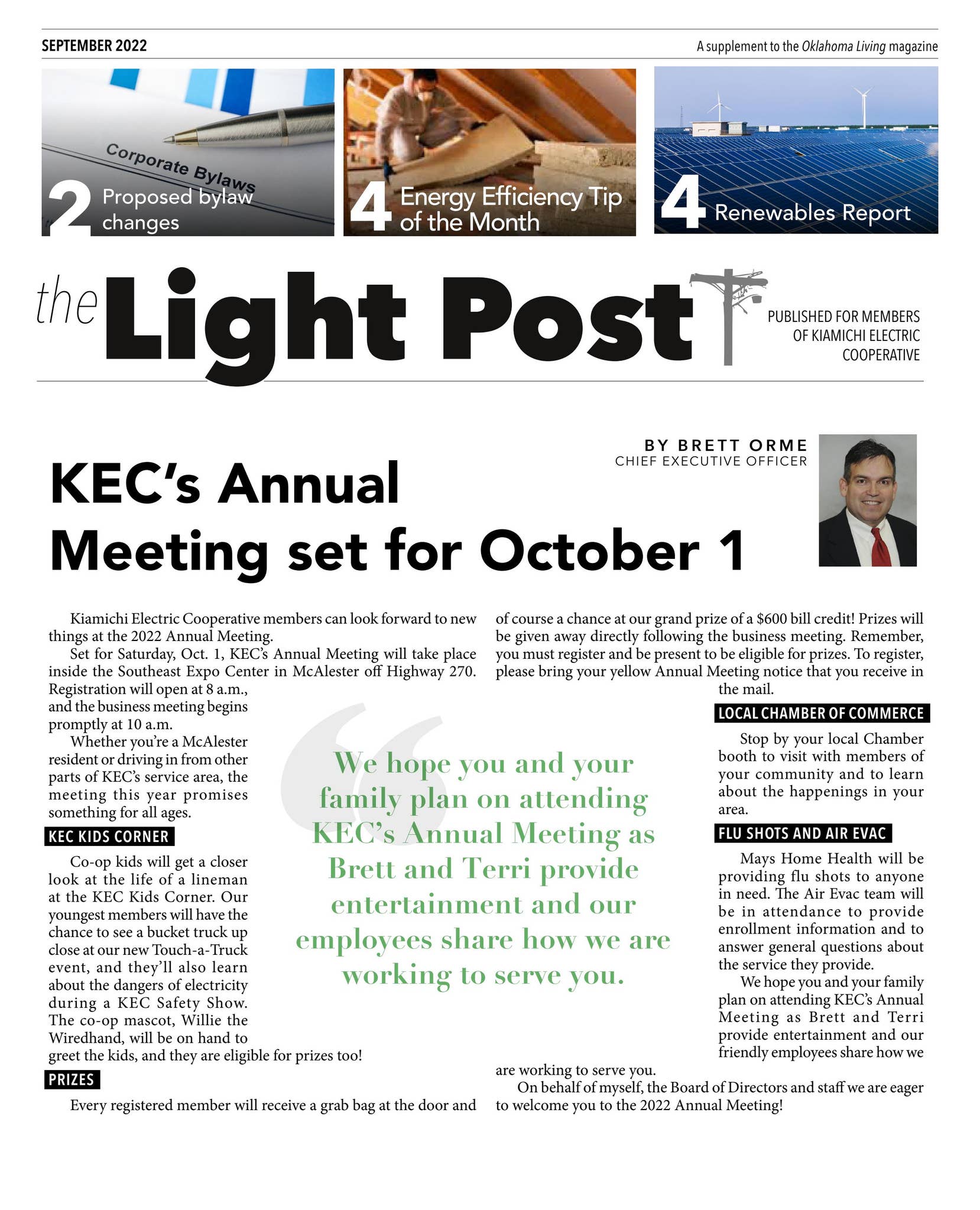 KEC Light Post September 2022 by kiamichielectric - Issuu
