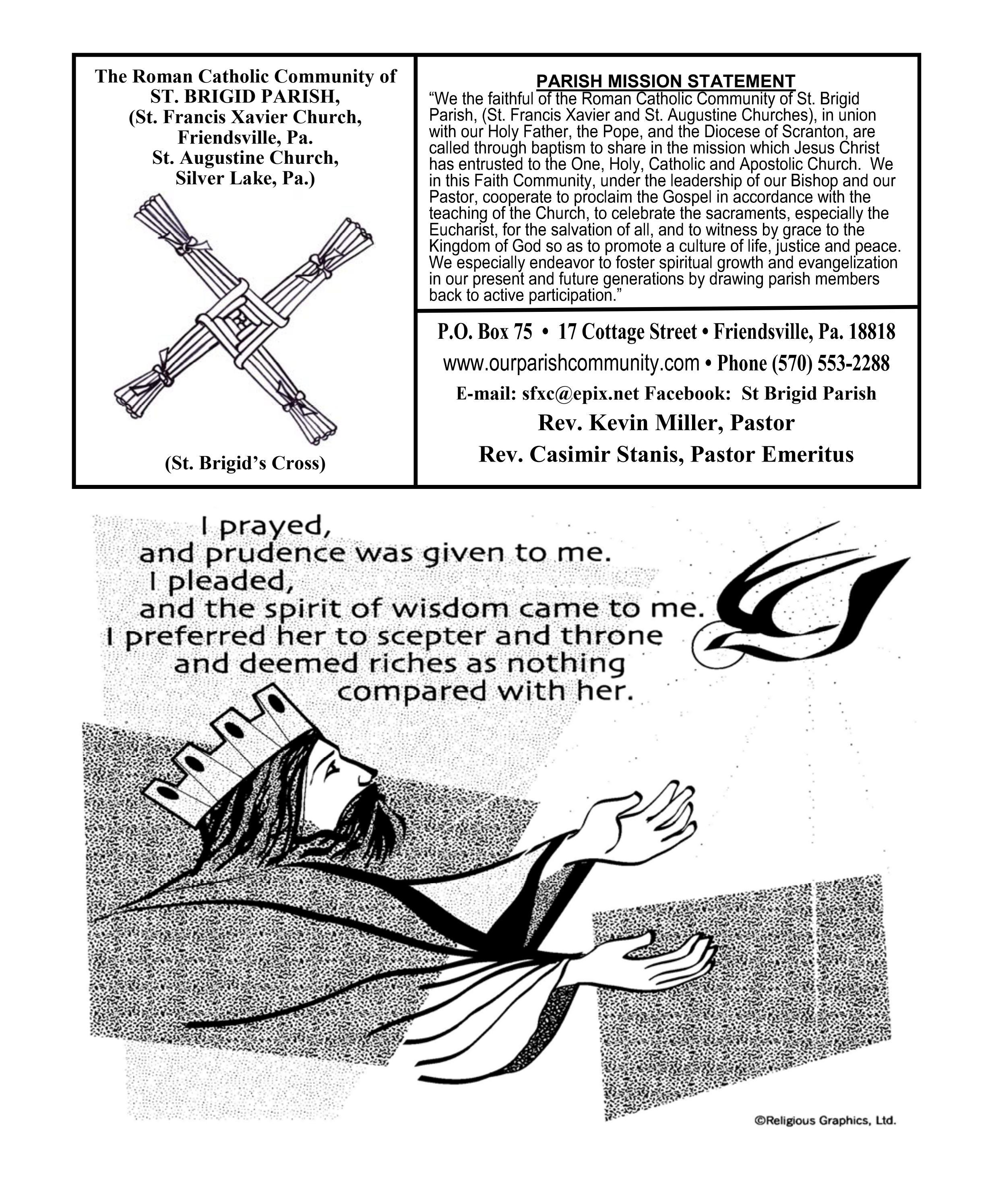 St Brigid Parish Bulletin for October 10, 2022 by Fred Brown - Issuu