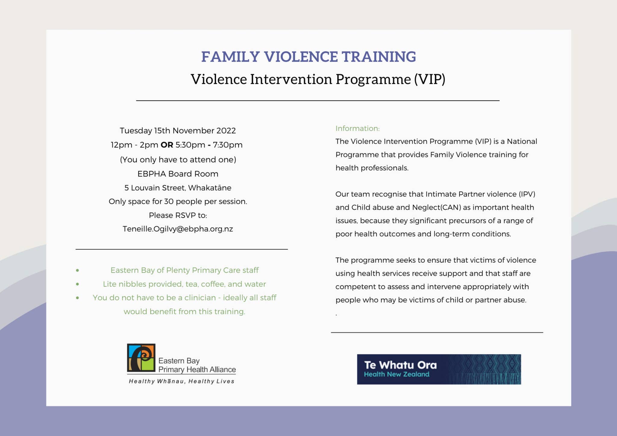 Family violence training by WBOP PHO - Issuu
