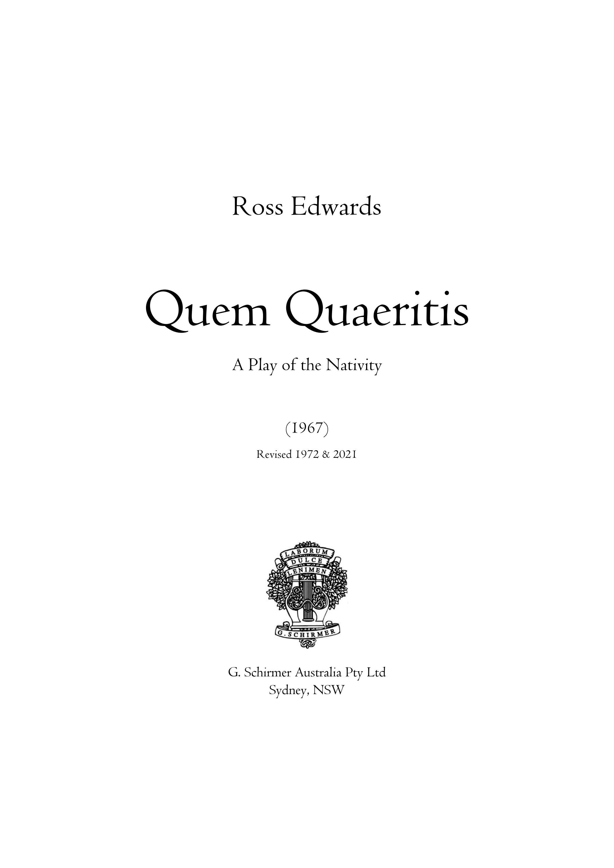 Edwards QUEM QUAERITIS by ScoresOnDemand - Issuu
