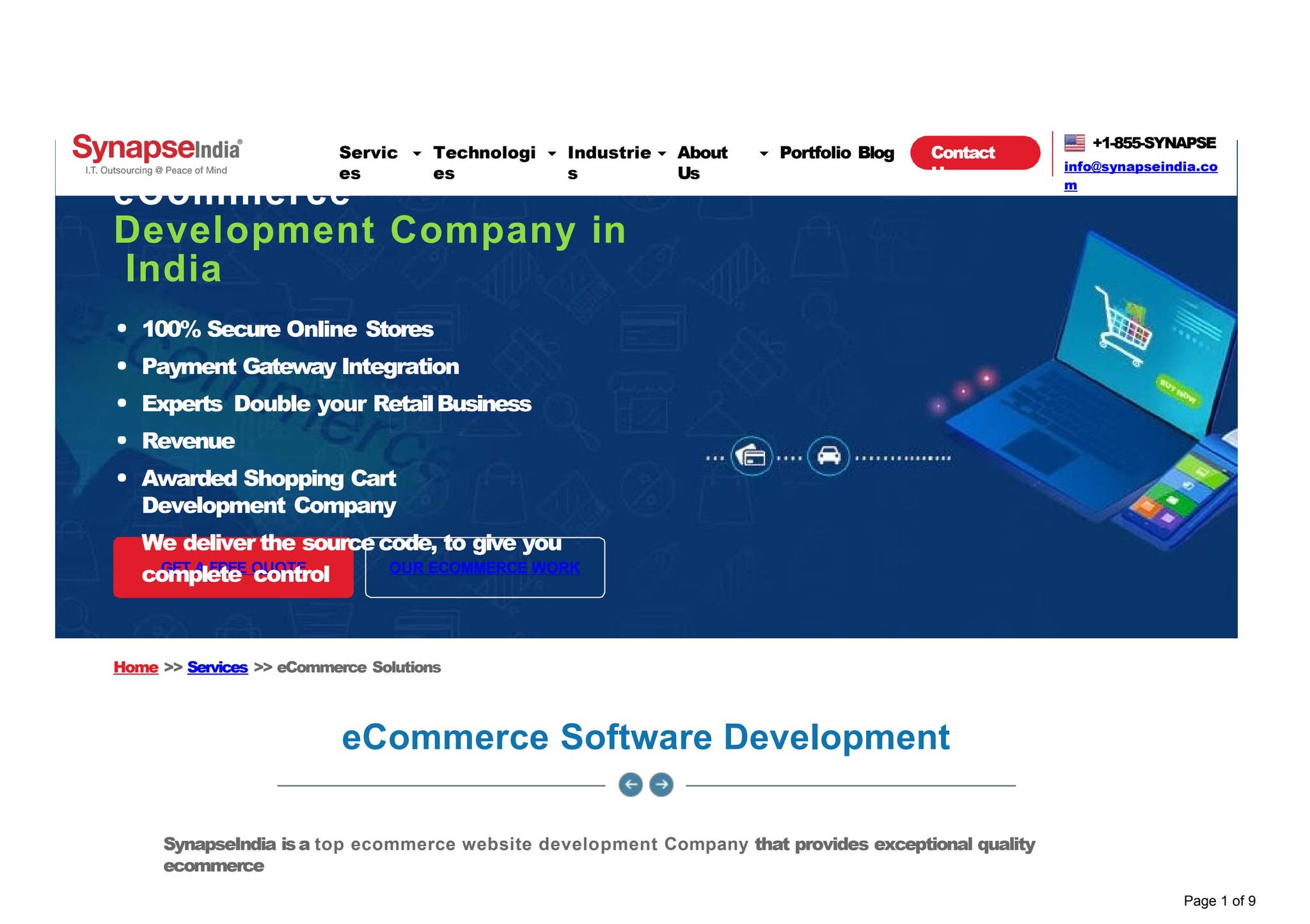 Top Ecommerce Website Design & Development Company | SynapseIndia by Synapseindia - Issuu
