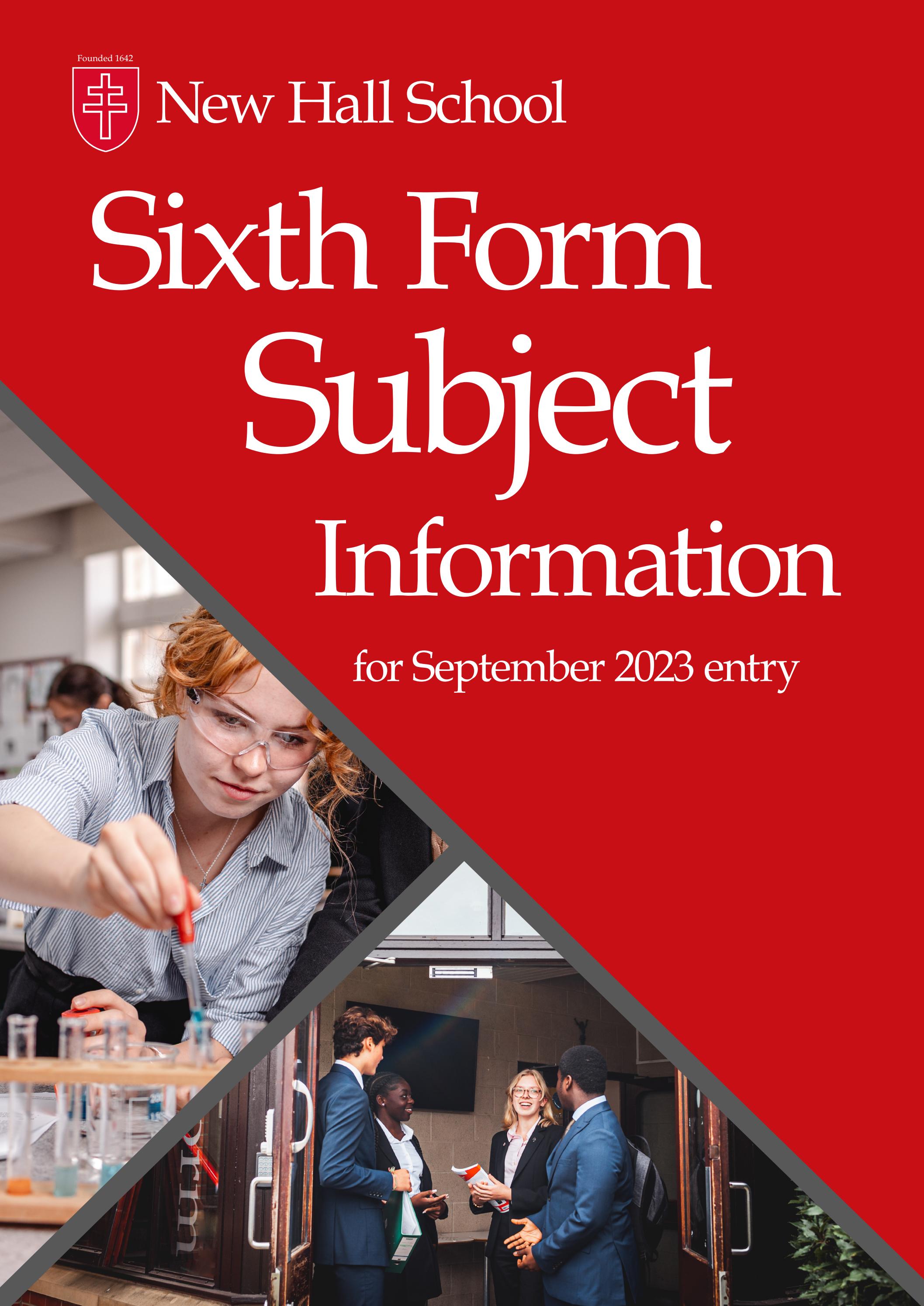 New Hall School - Sixth Form Subject Information - 2023 Entry by New ...