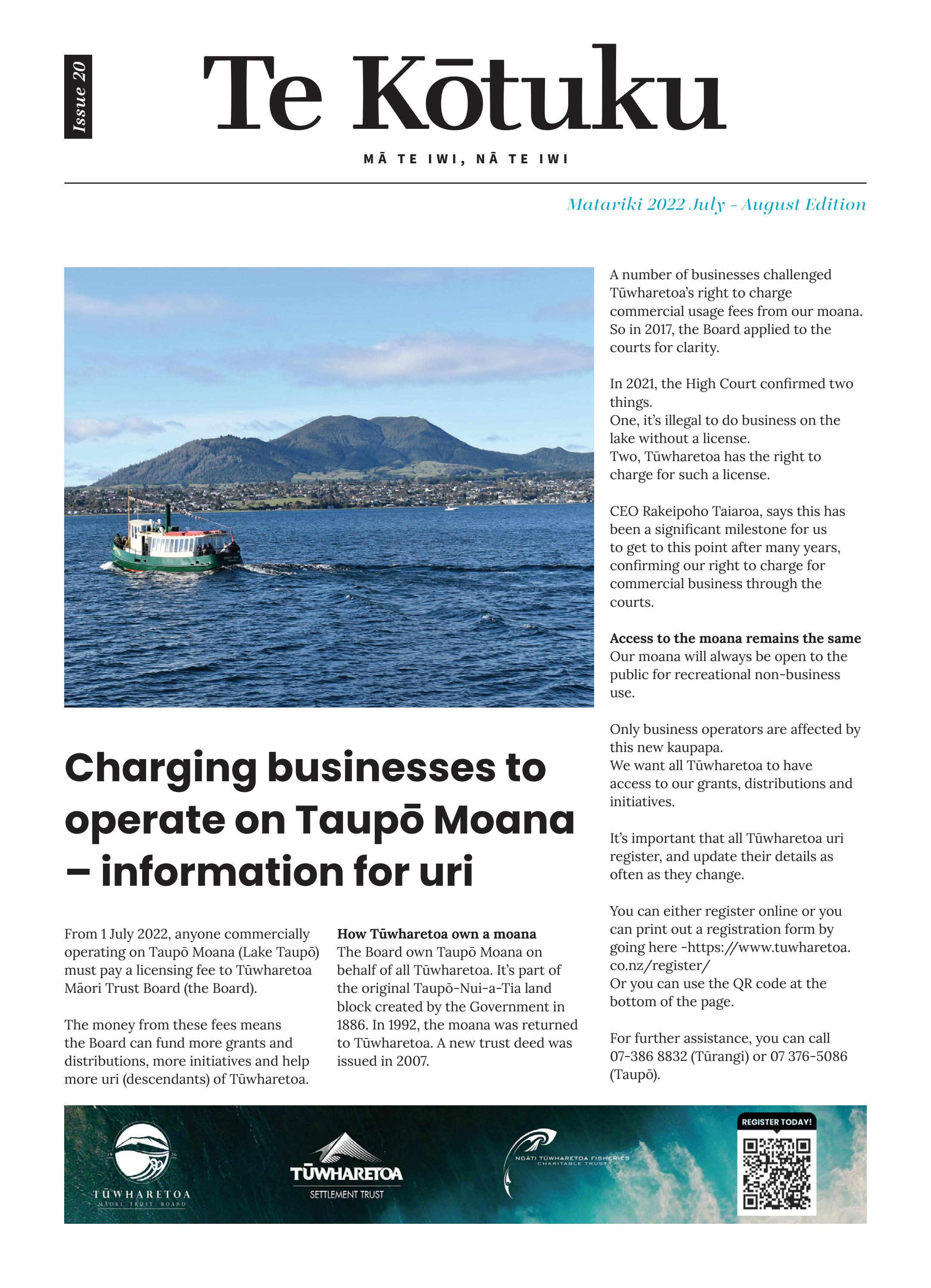 Te Kōtuku is now a newspaper by Tuwharetoa Maori Trust Board - Issuu