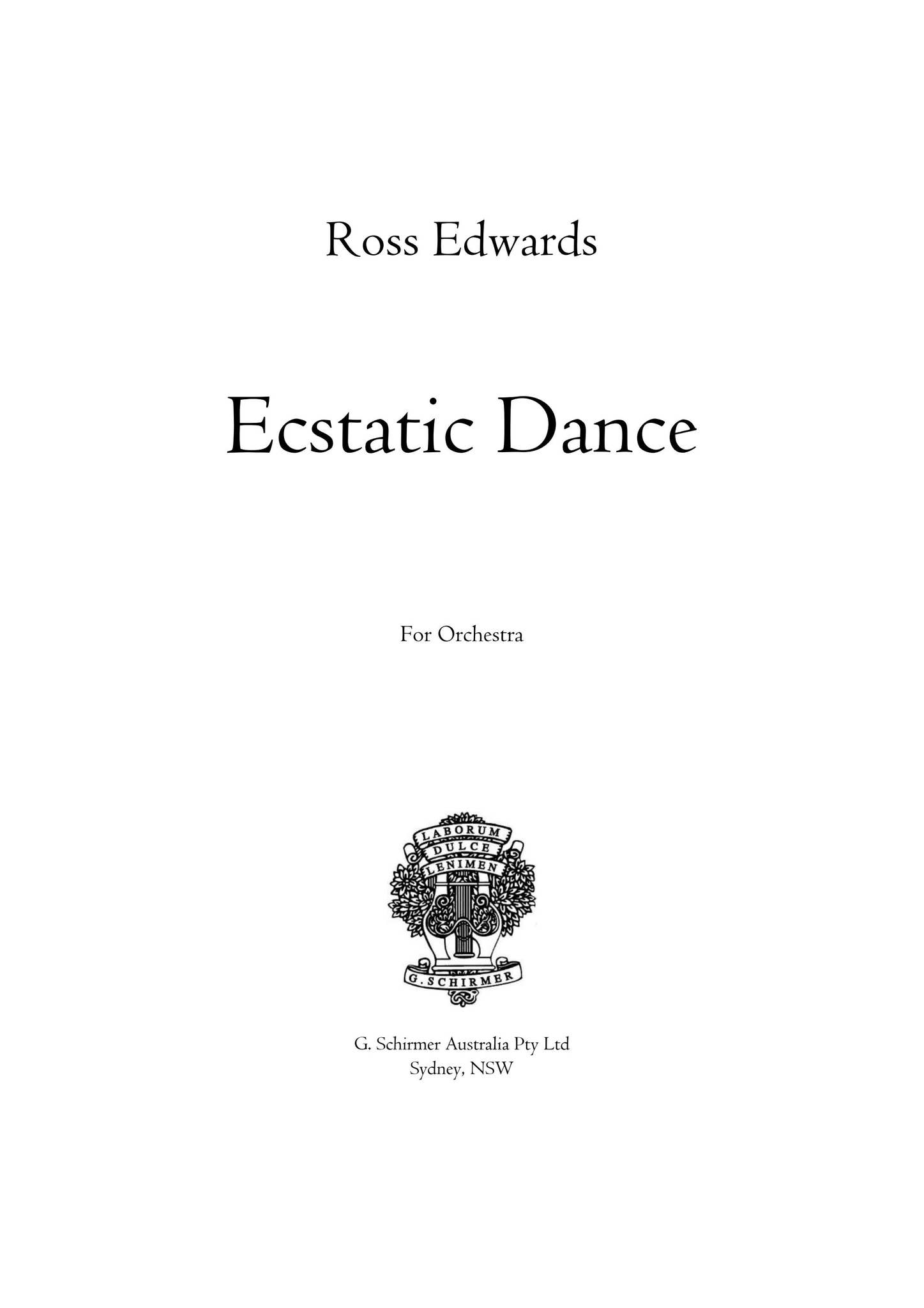 Edwards ECSTATIC DANCE ORCHESTRA by ScoresOnDemand - Issuu