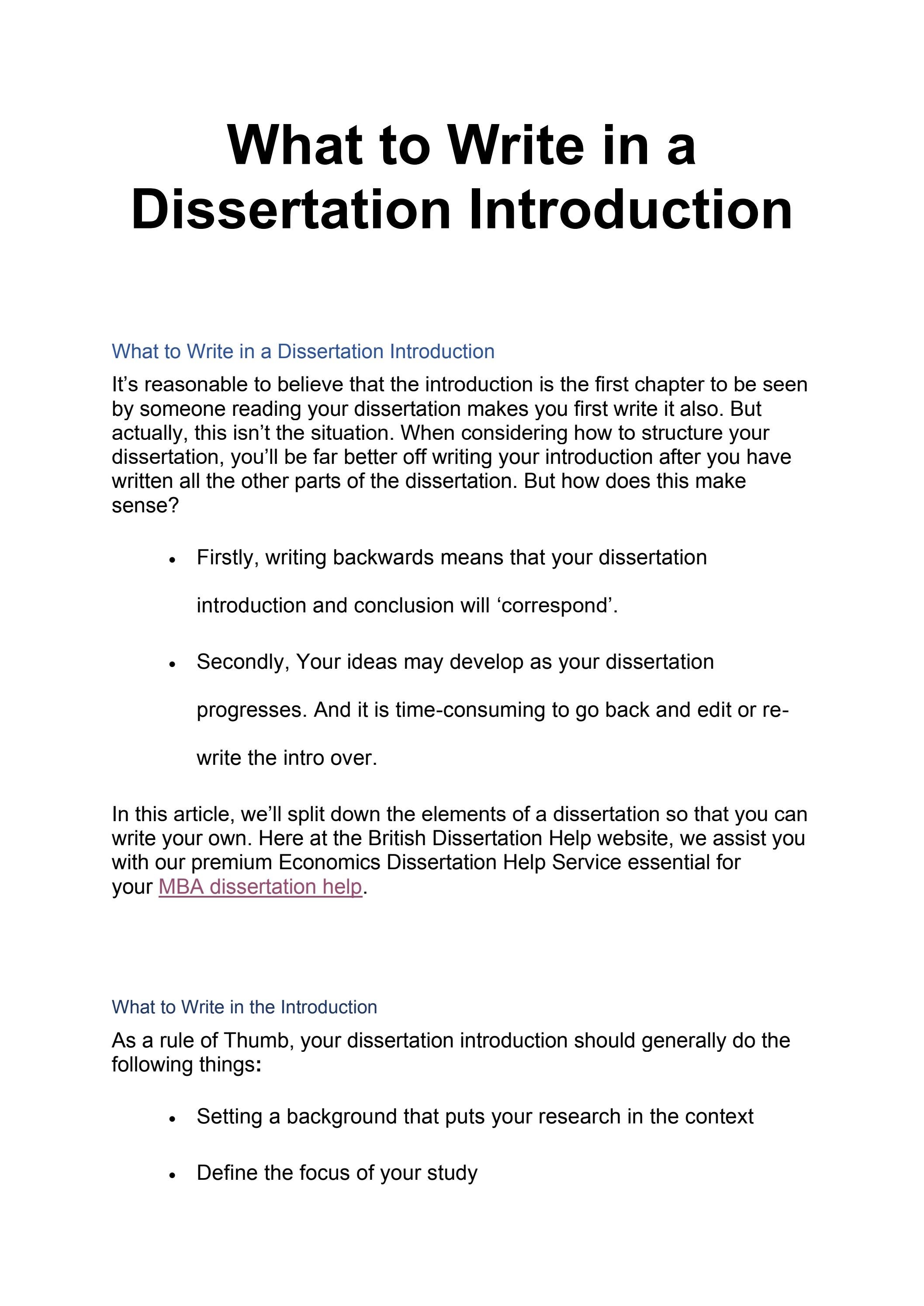 What To Write In A Dissertation Introduction By British Dissertation Help Issuu