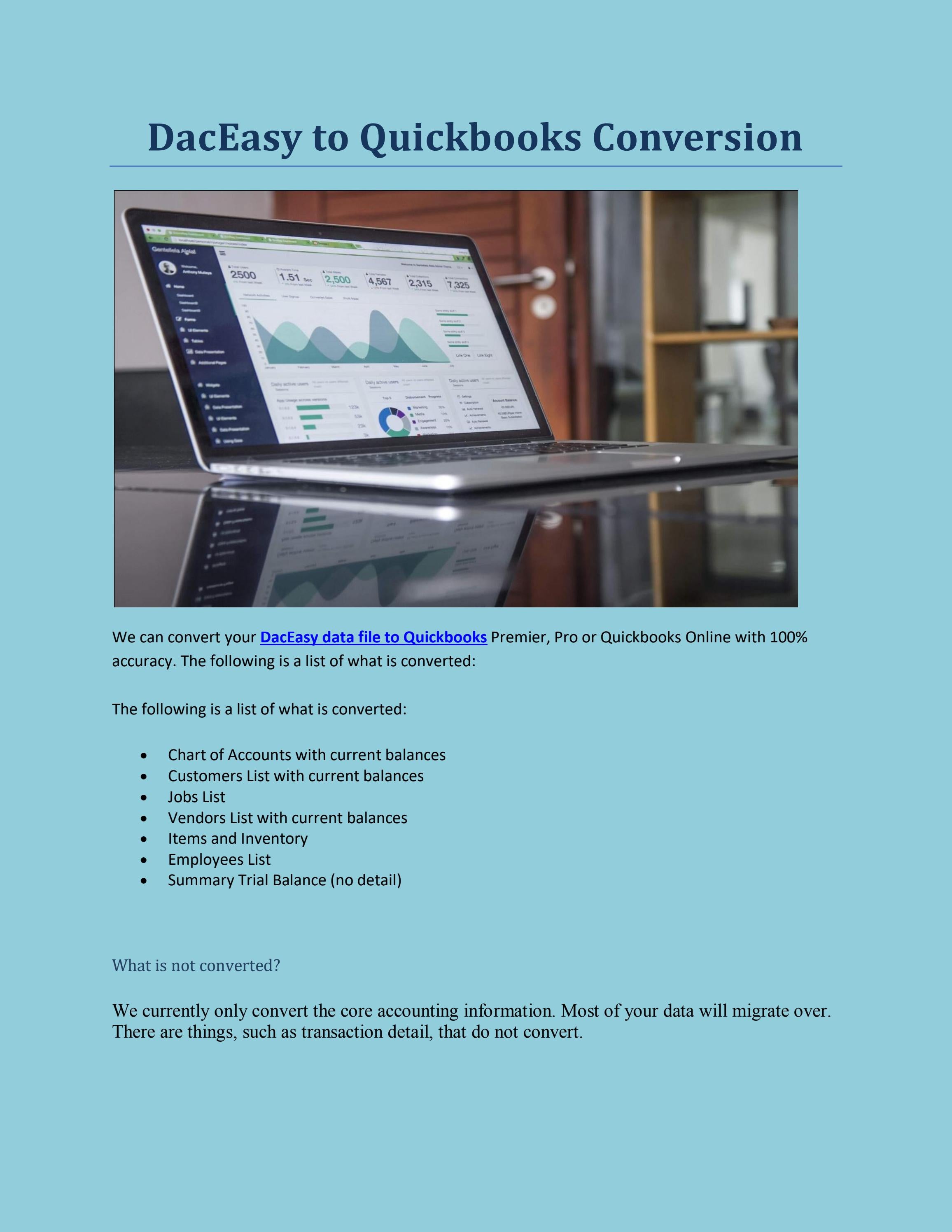 DacEasy to Quickbooks Conversion by Quickbooks Repair Pro - Issuu