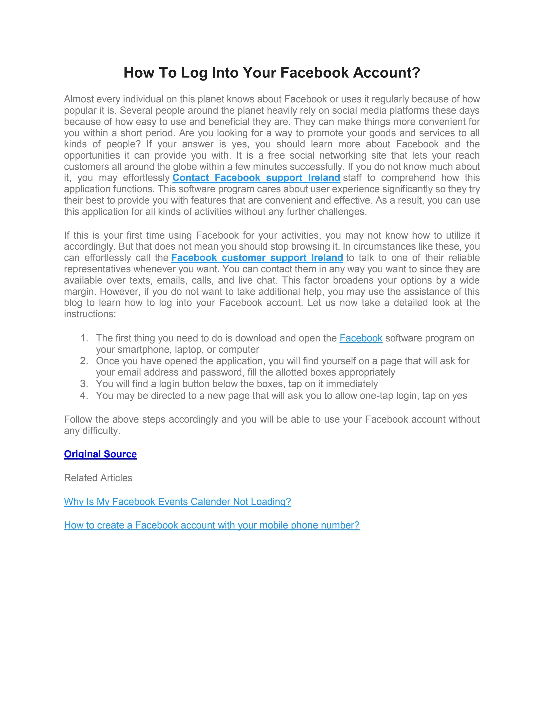 How To Log Into Your Facebook Account? by Jack William - Issuu