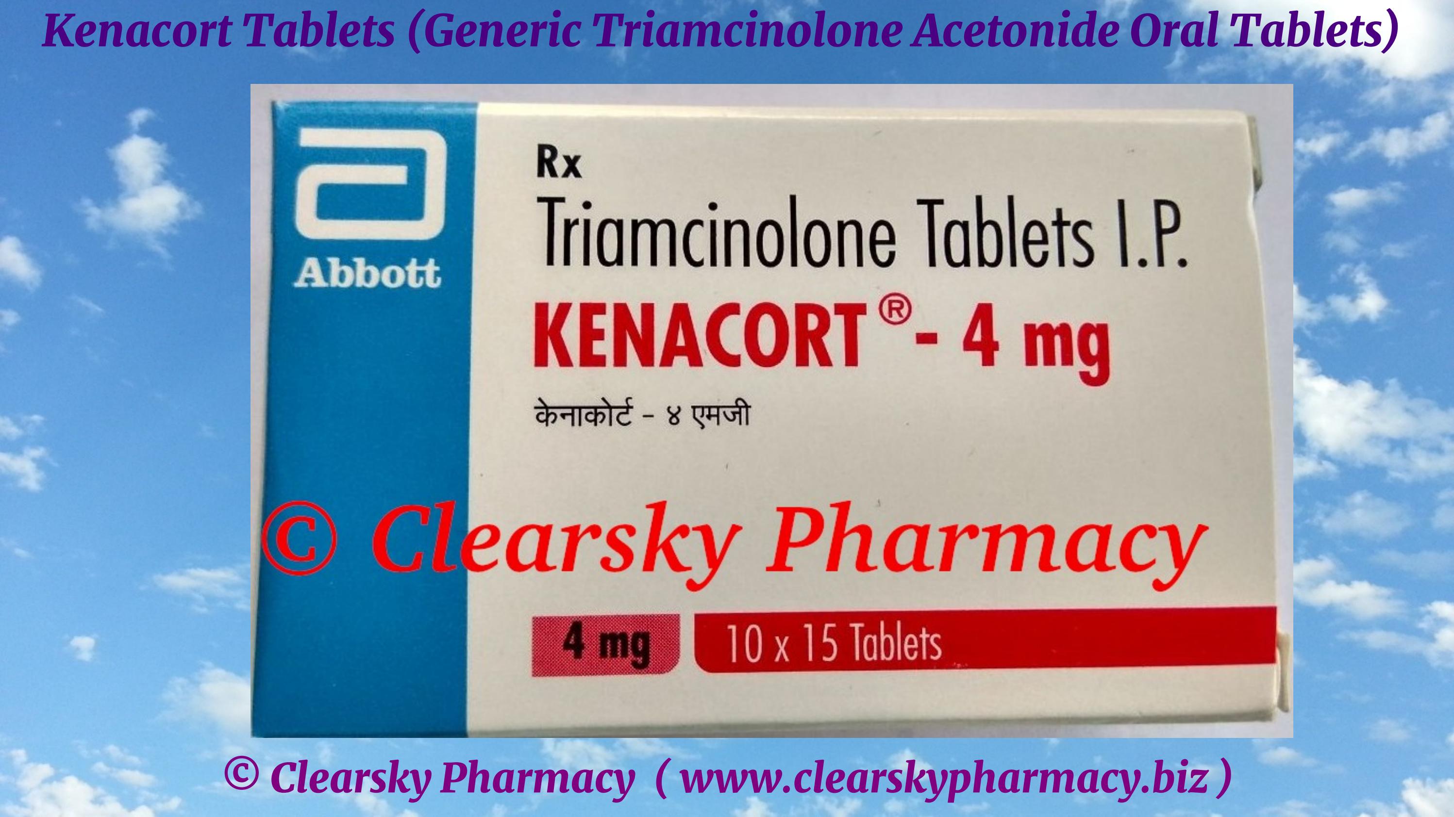 Kenacort Tablets (Generic Triamcinolone Acetonide Oral Tablets) by ...