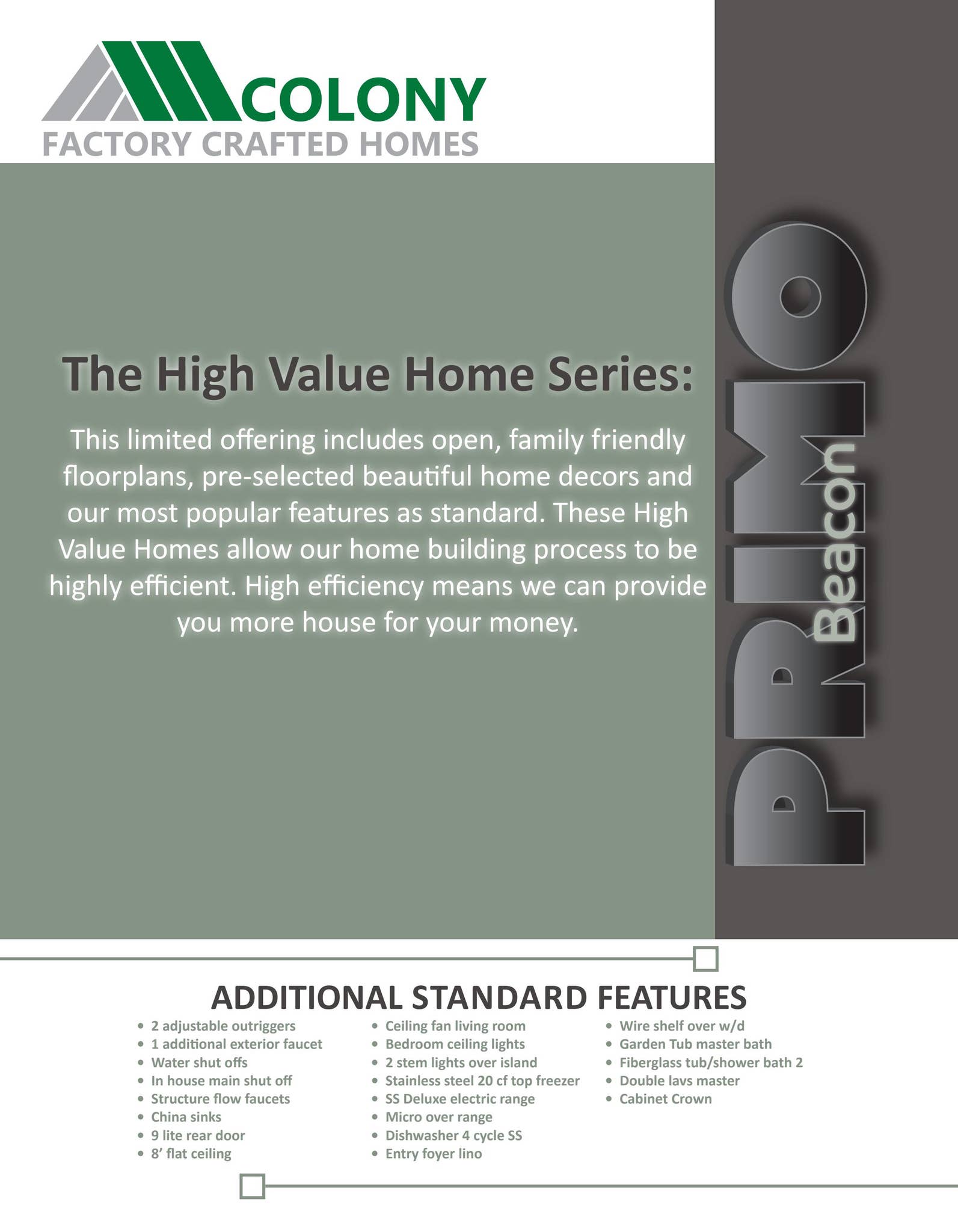 Colony Factory Crafted Homes | Beacon Primo by Commodore Homes, LLC - Issuu