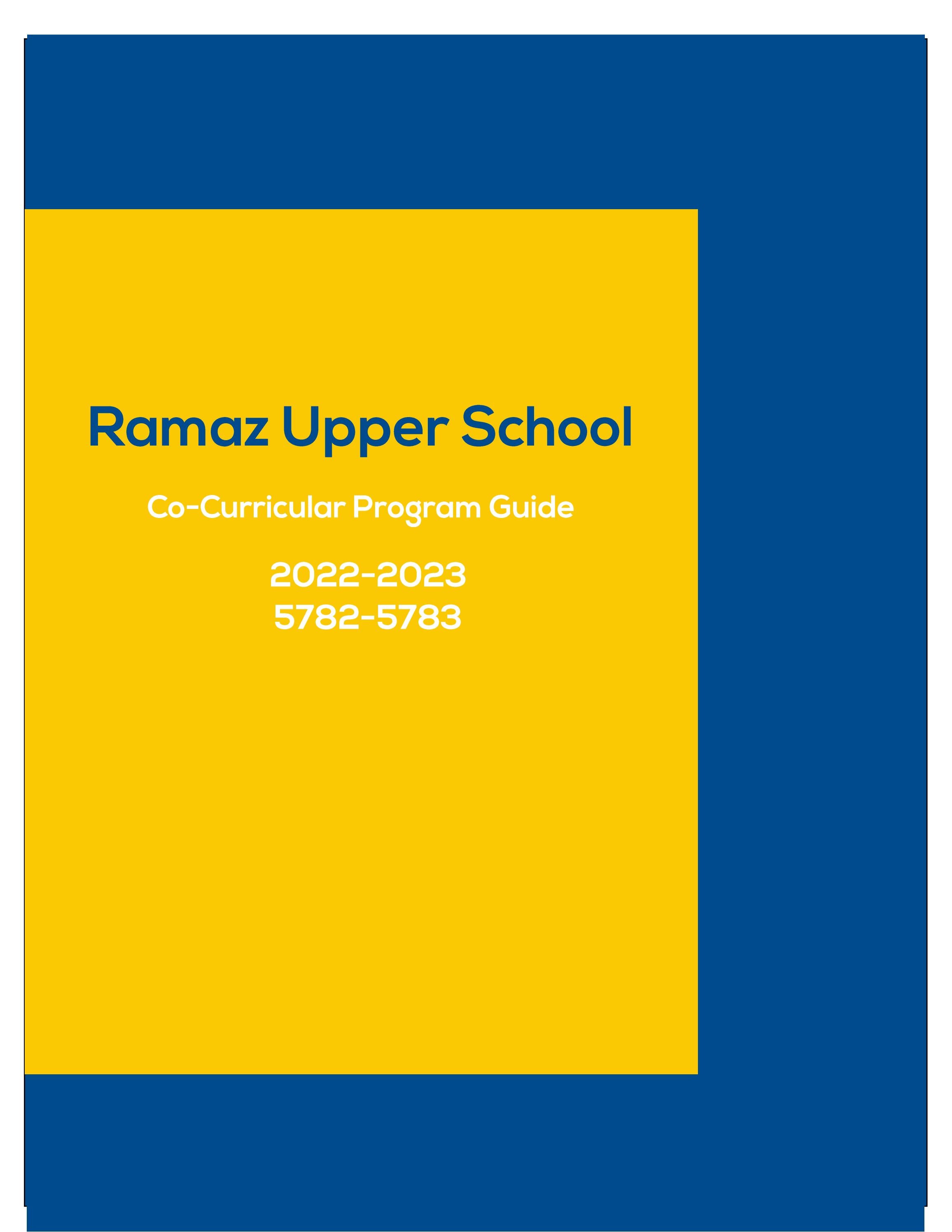Ramaz Upper School Co-Curricular Program Guide by Ramaz School - Issuu