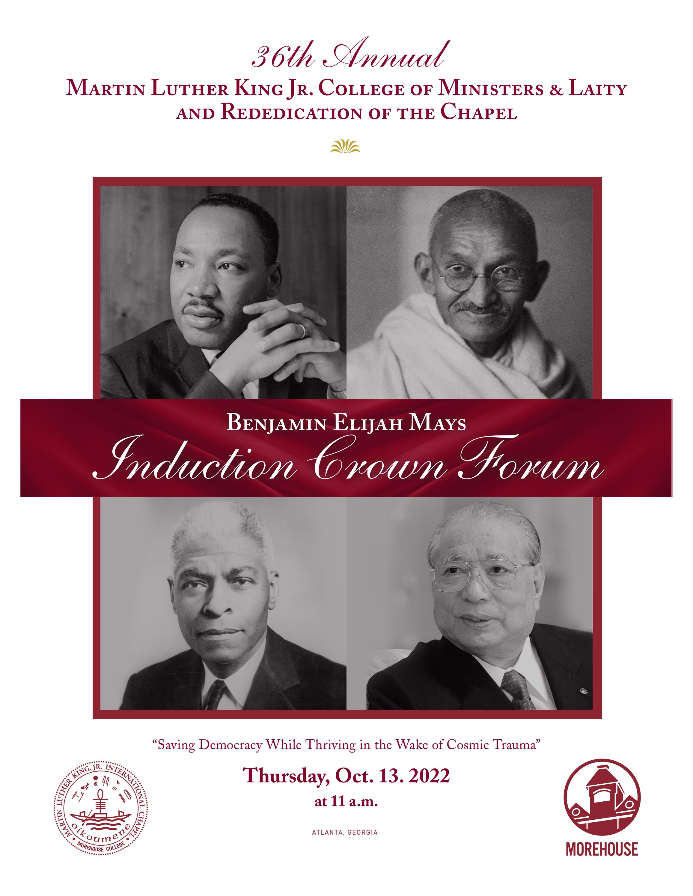 The Benjamin Elijah Mays Induction Crown Forum by Morehouse College - Issuu