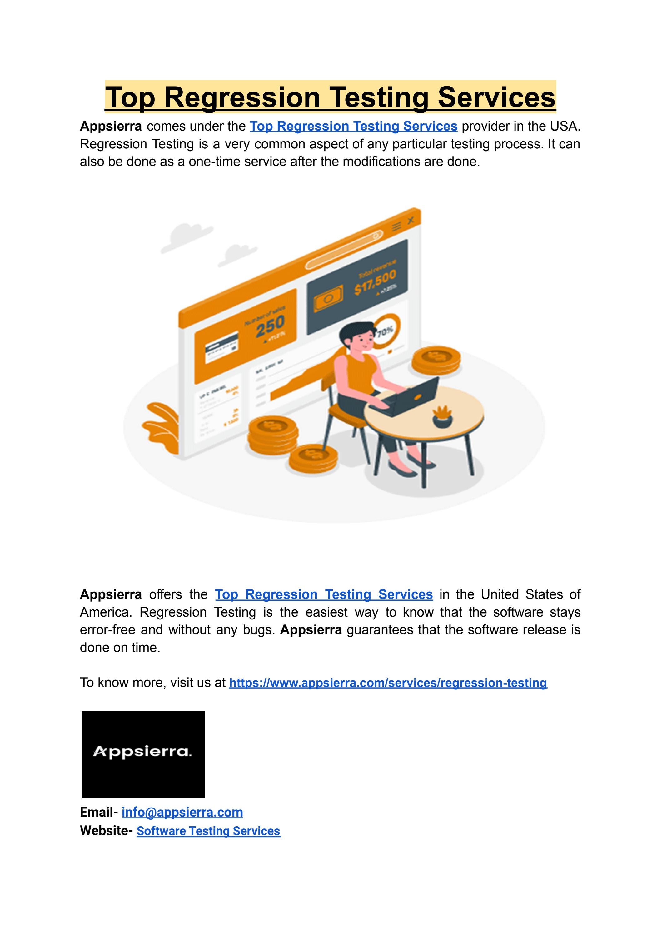 Top Regression Testing Services By Appsierra 22 Issuu