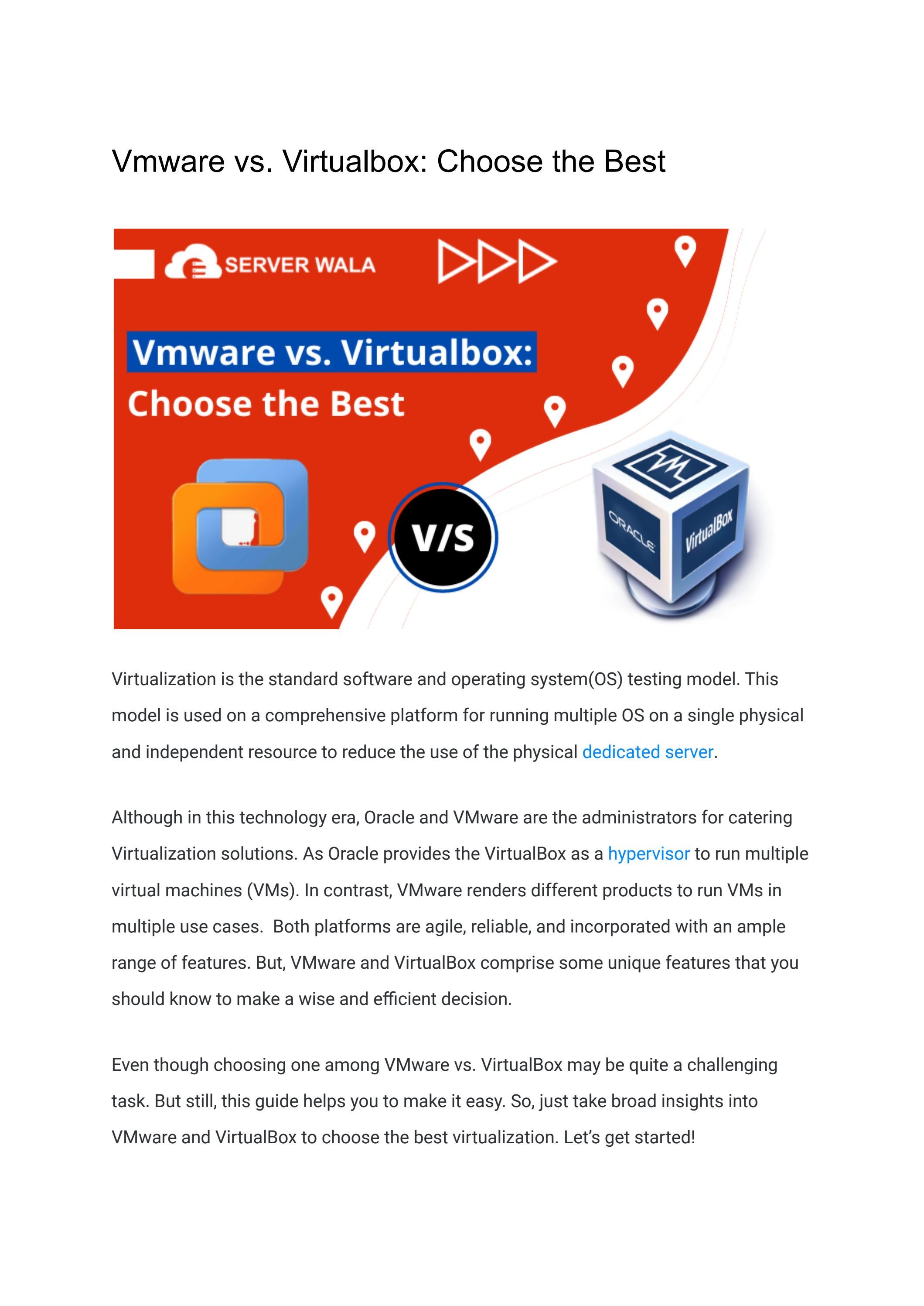 Vmware vs. Virtualbox: Choose the Best by eva sharma - Issuu