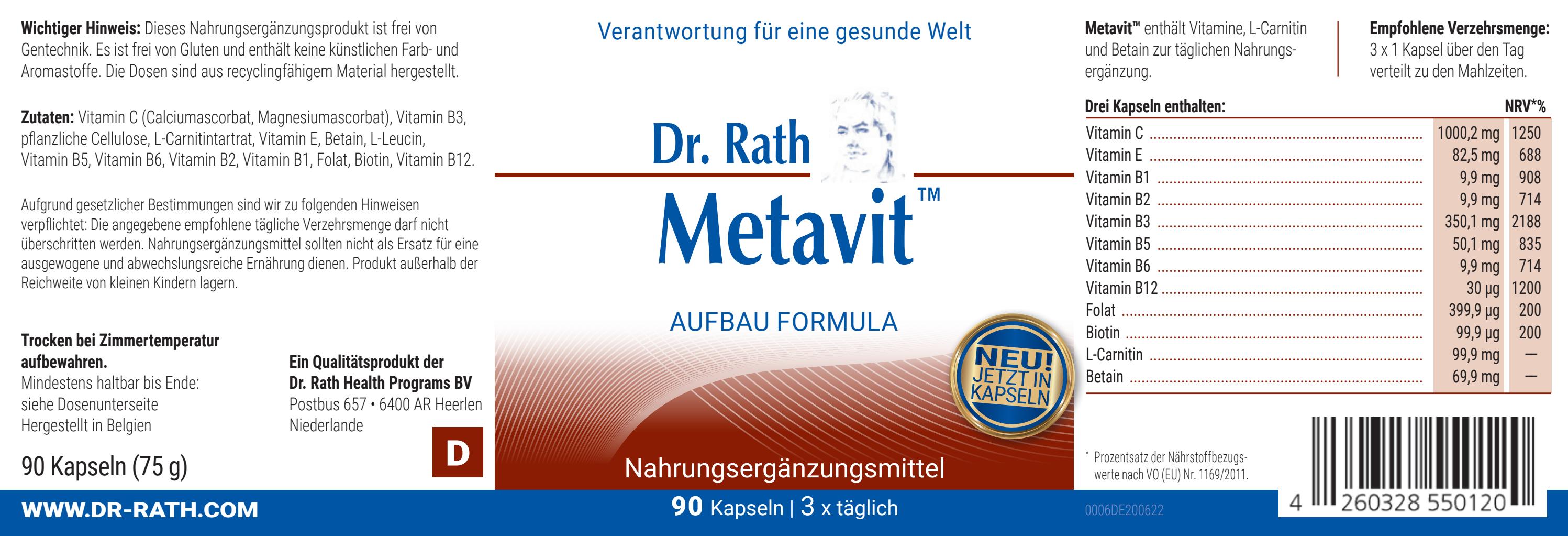 0006 Metavit™ 90 Kapseln - DE by Dr. Rath Health Programs - Issuu