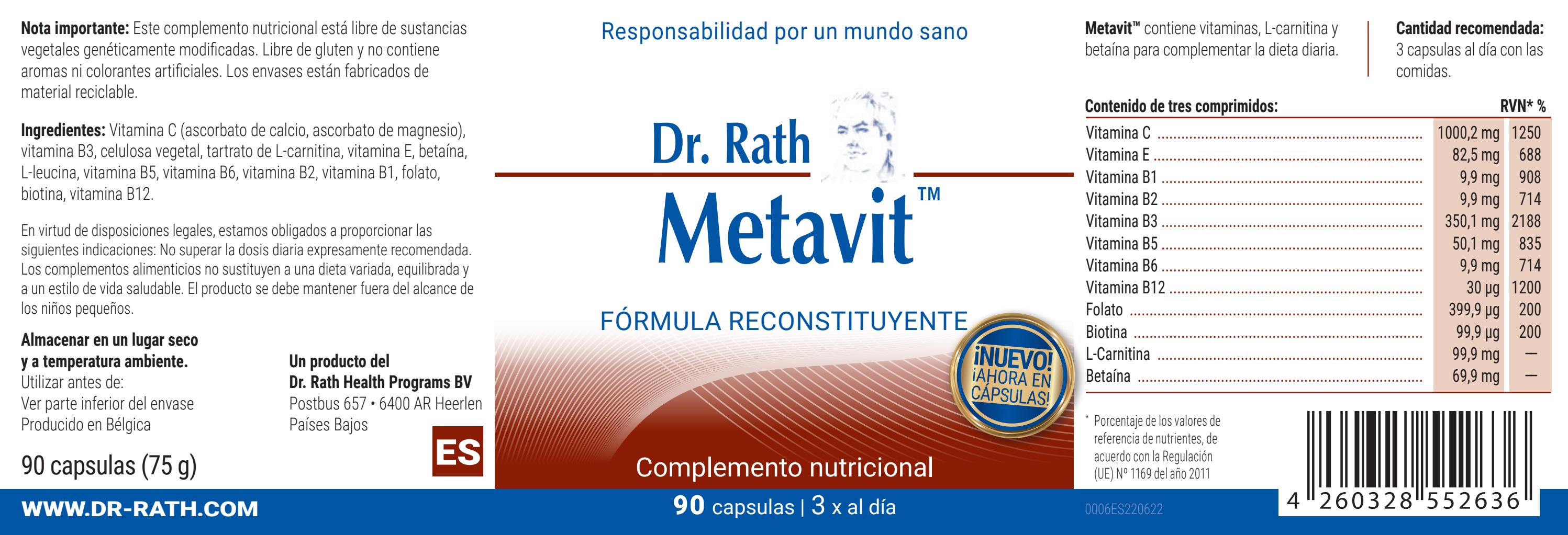 0006 Metavit™ 90 cápsulas - ES by Dr. Rath Health Programs - Issuu