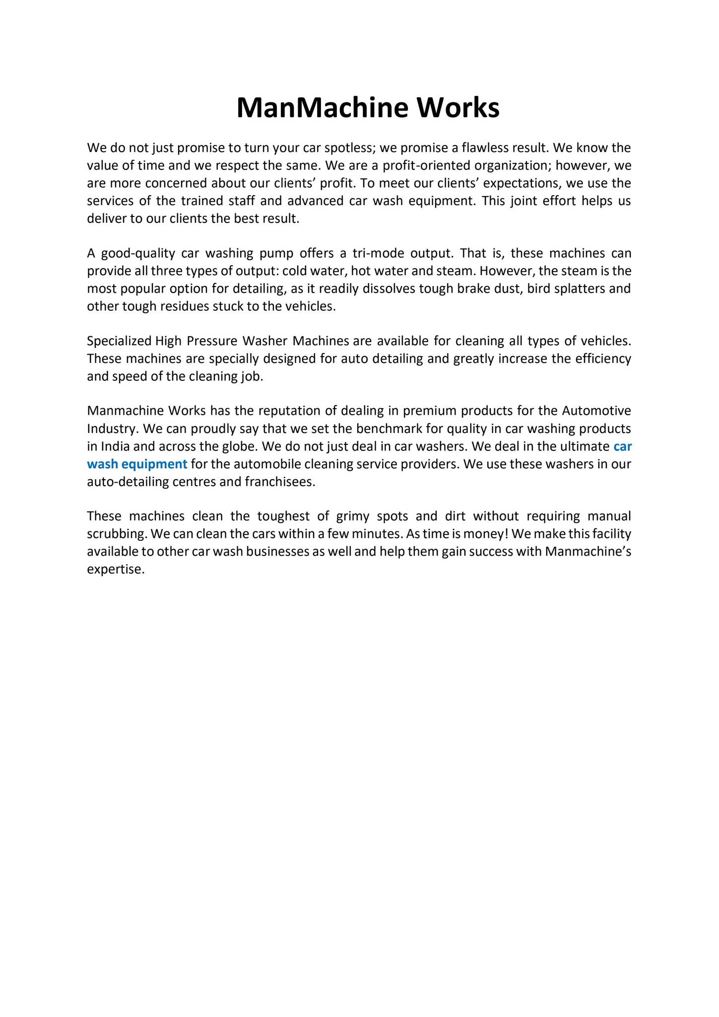 Car Cleaning Machine by Manmachine Works - Issuu